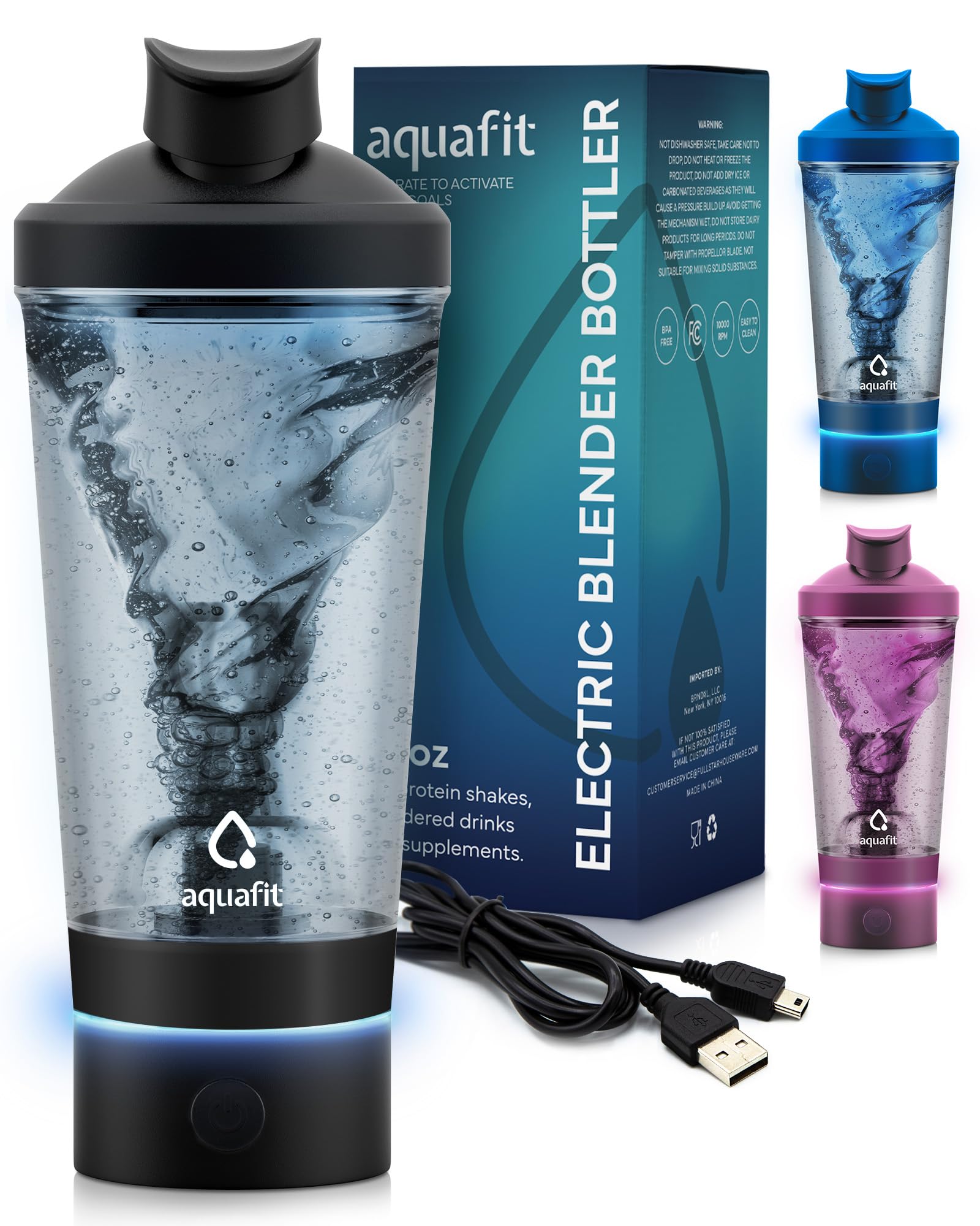 Amazon.com: Electric Protein Shaker Bottle - USB Rechargeable Shaker ...