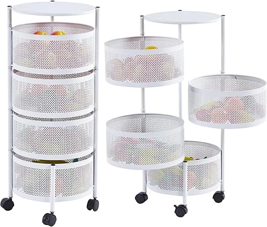 BURAKH Storage Rack Kitchen Bathroom Rotating Vegetable Serving Bath ...