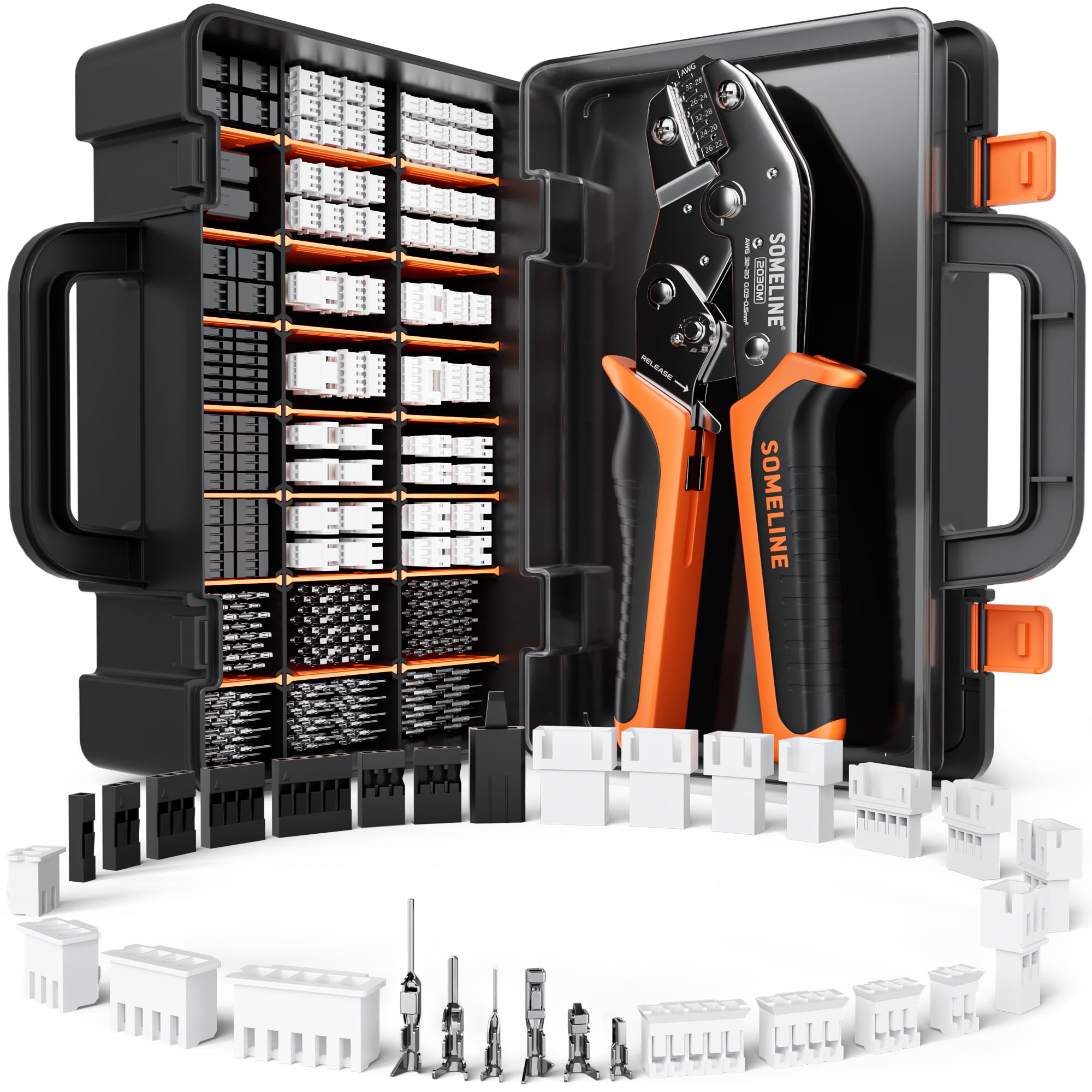 Snapklik.com : Crimp Tool Connector Kit, 30 Types, 32-20 AWG Crimper ...