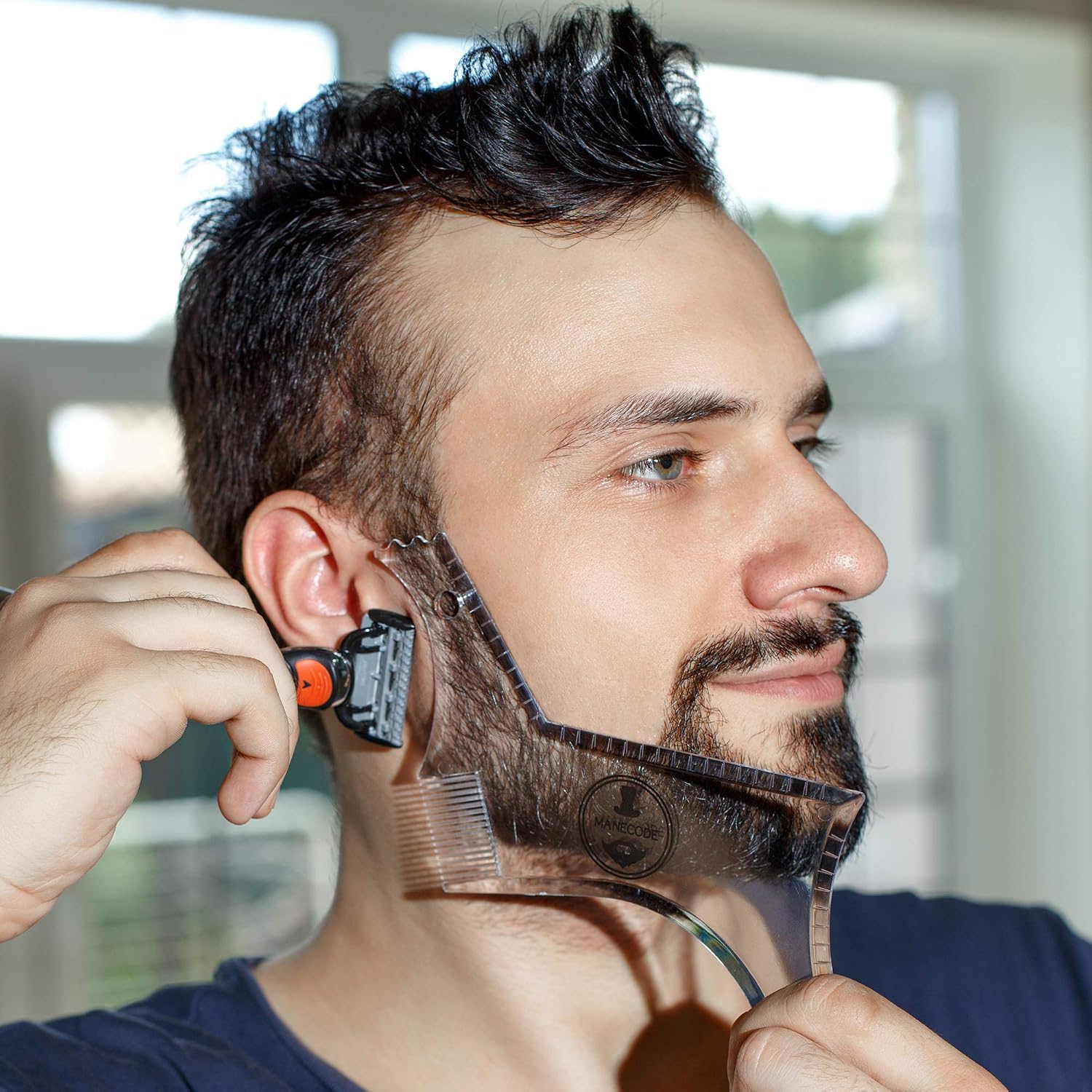Amazon.com: Beard Shaping Tool - Transparent Template for Shaving with ...