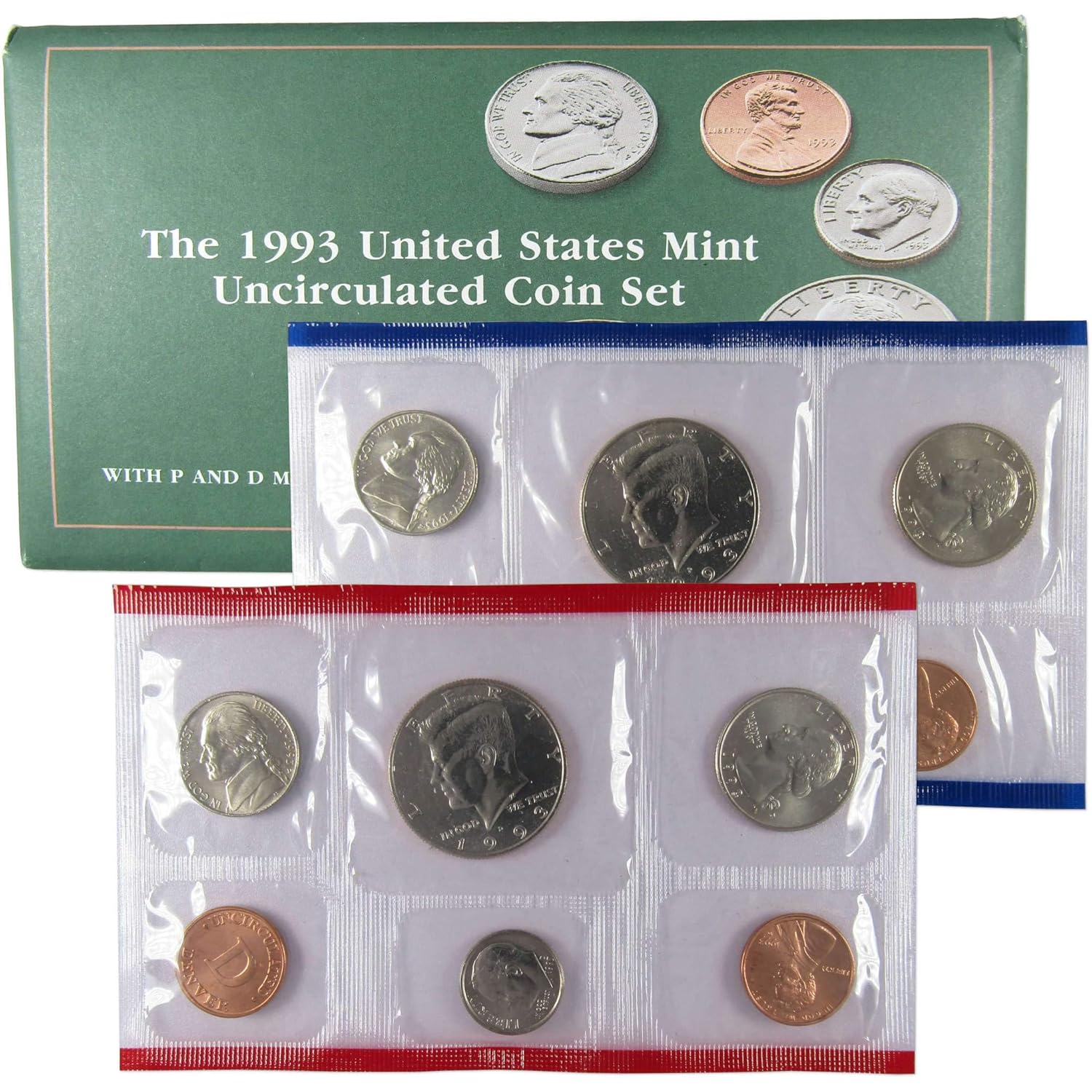 1993 Uncirculated Coin Set U.S Mint Original Government Packaging OGP ...
