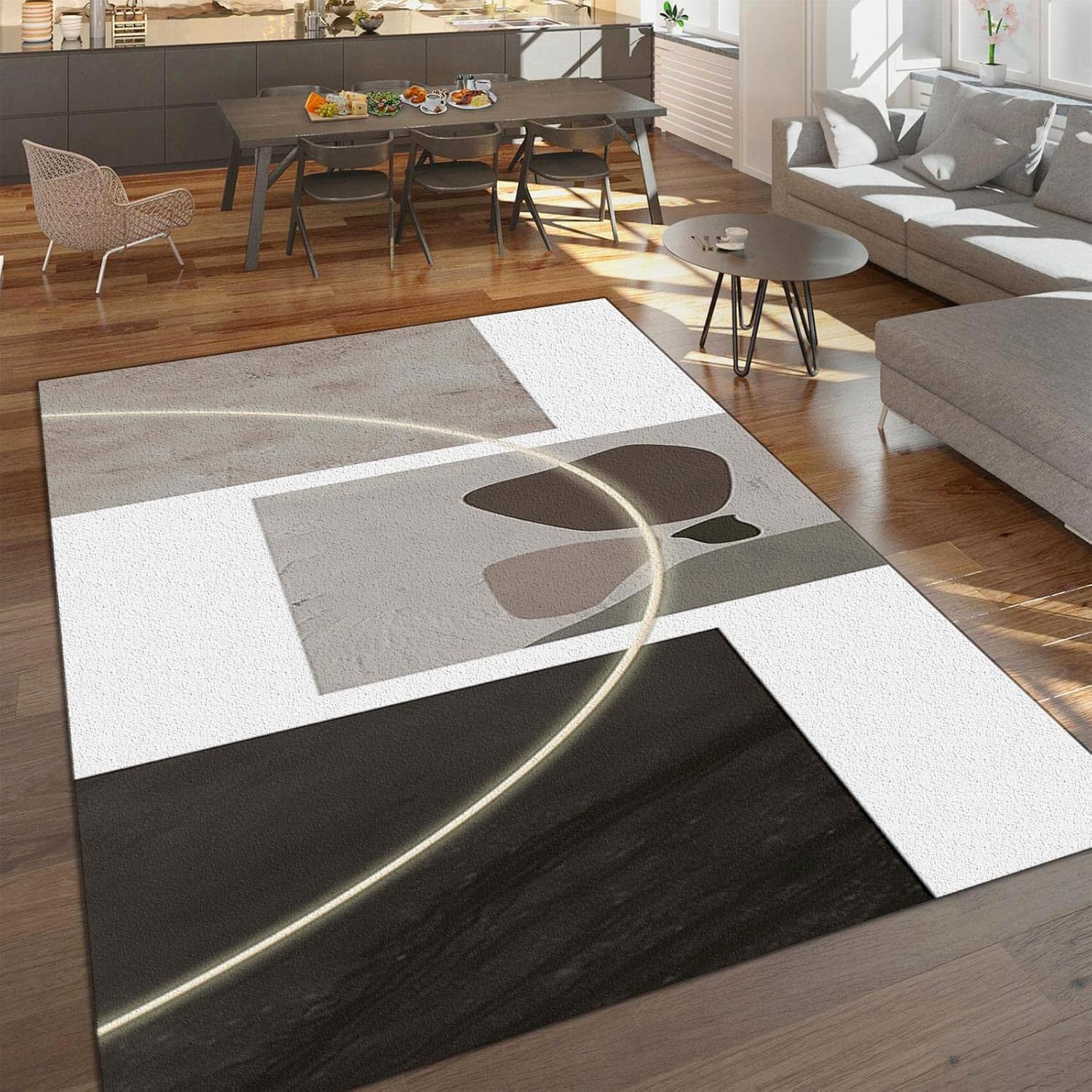 Amazon.com: Nordic Minimalist Geometric Art Area Rugs, Patchwork ...