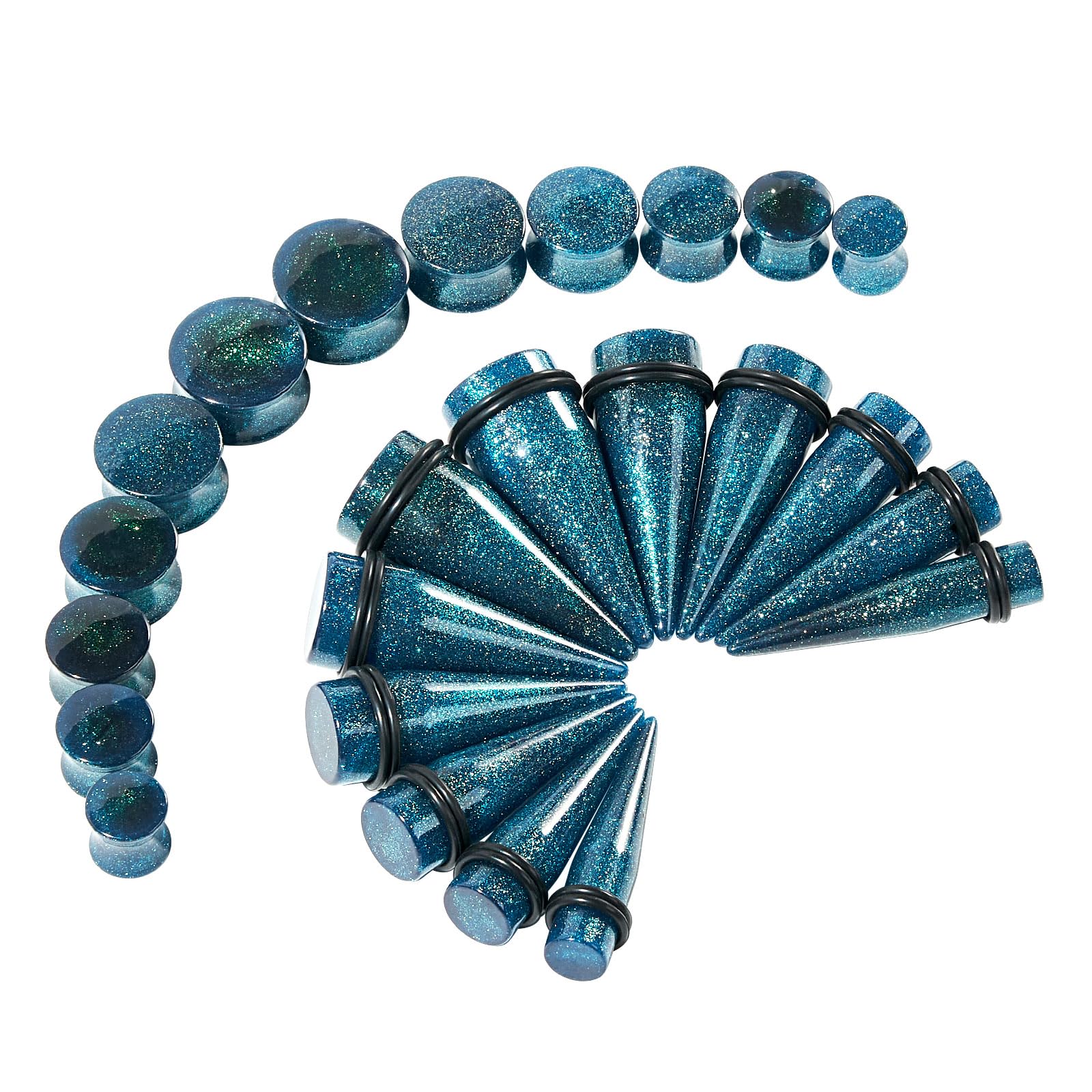 Snapklik.com : 24PC Big Gauges Acrylic Tapers Kit Ear Stretching 00G-13 ...