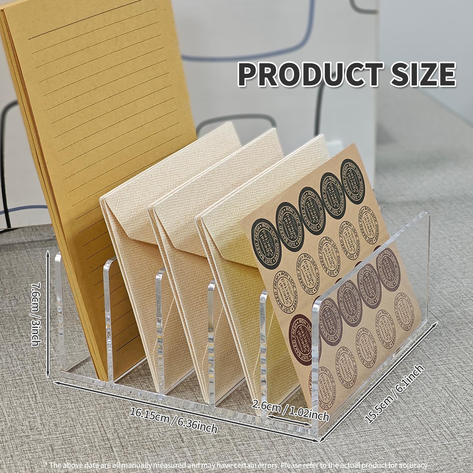 Snapklik.com : Acrylic Desk File Organizer Holder, Clear Acrylic ...