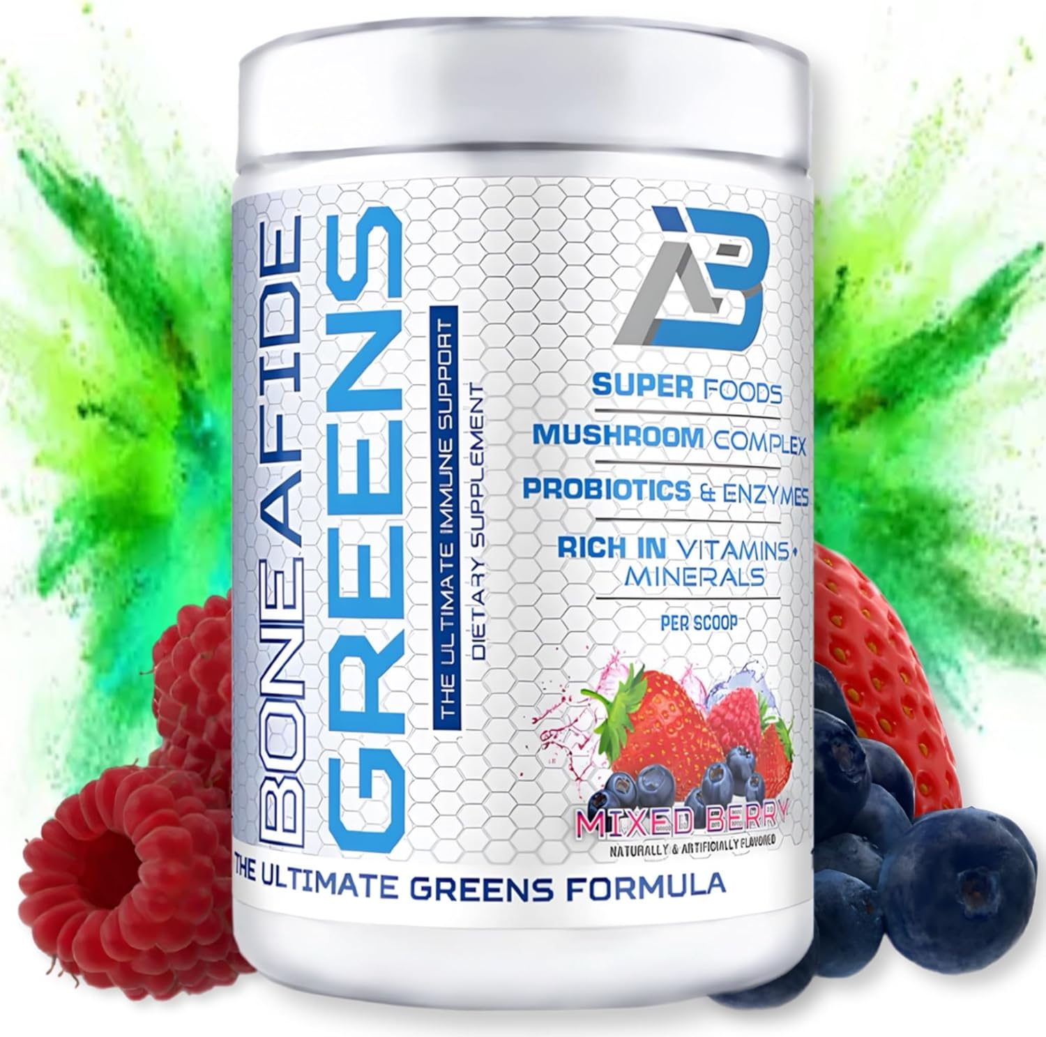 Boneafide Nutrition Best Greens – Suplemento en polvo superalimento Apoyo inmunológico ...