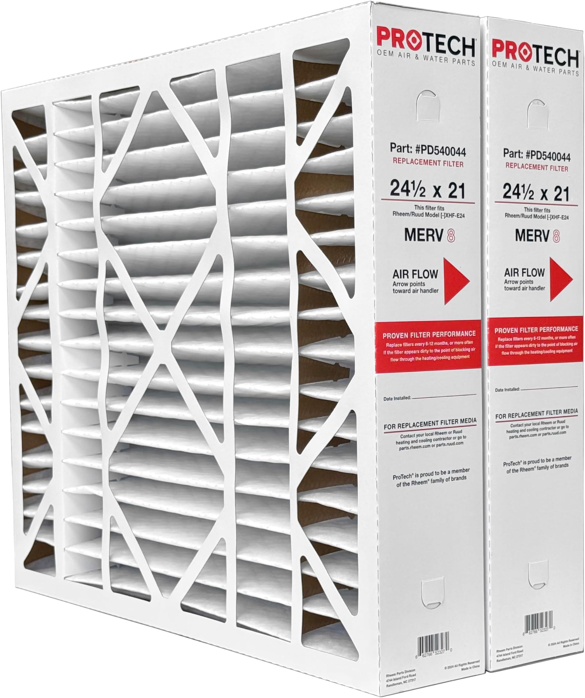 PROTECH PD540045 24-1/2" X 28" X 5" MERV8 Media Filter, Case of (2 ...