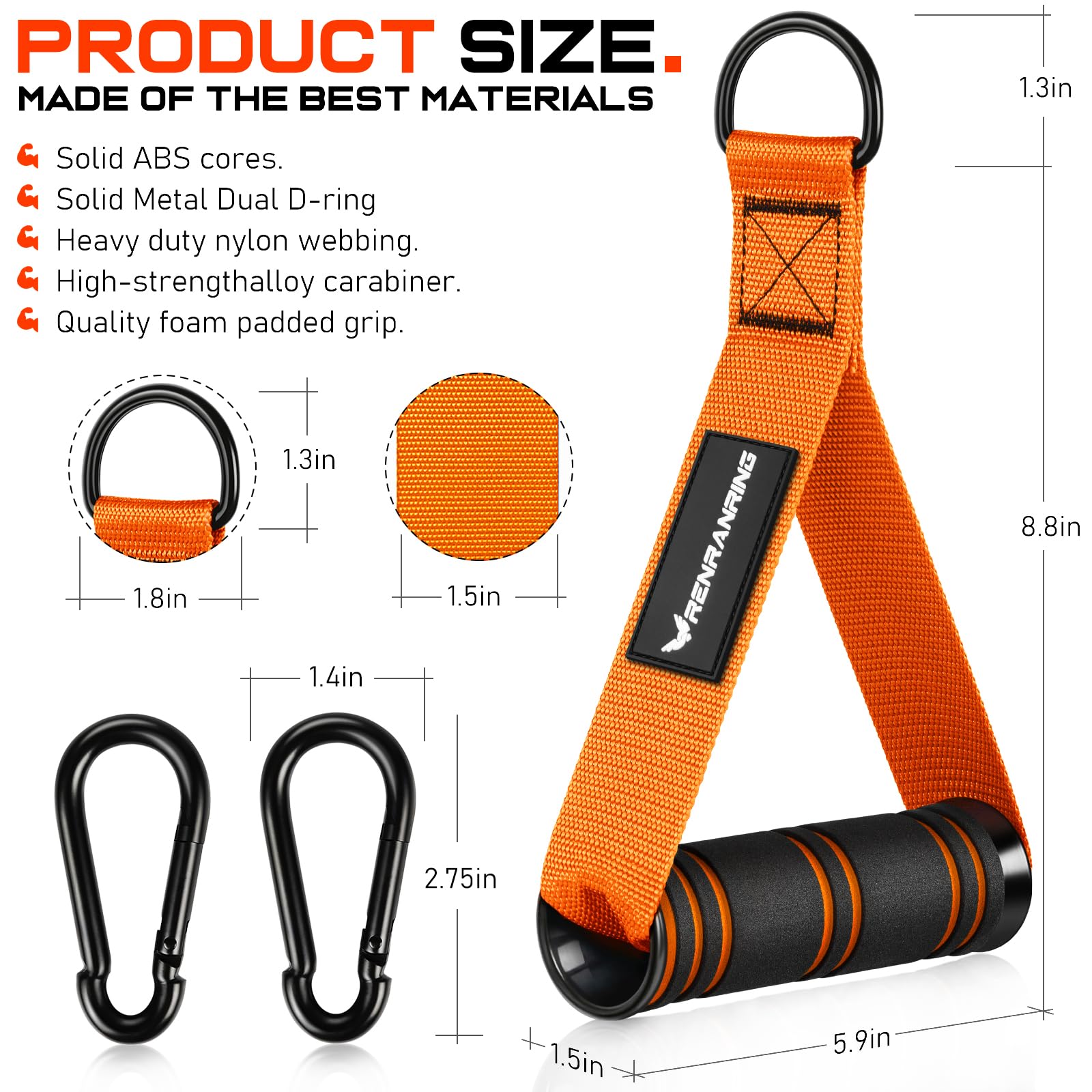 Snapklik.com : RENRANRING Gym Exercise Handles, Replacement Handle ...