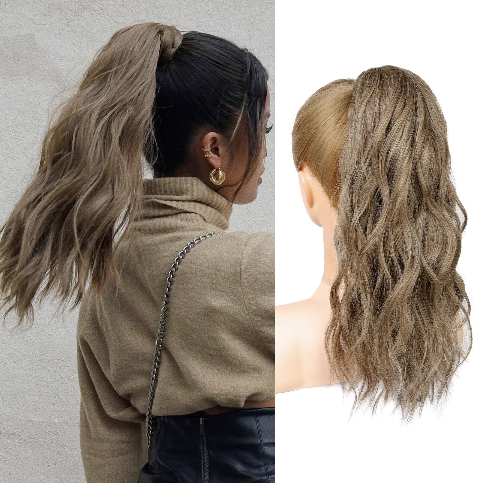 Amazon.com : SEIKEA 18" Brown Ponytail Extension Smooth Tangle ...