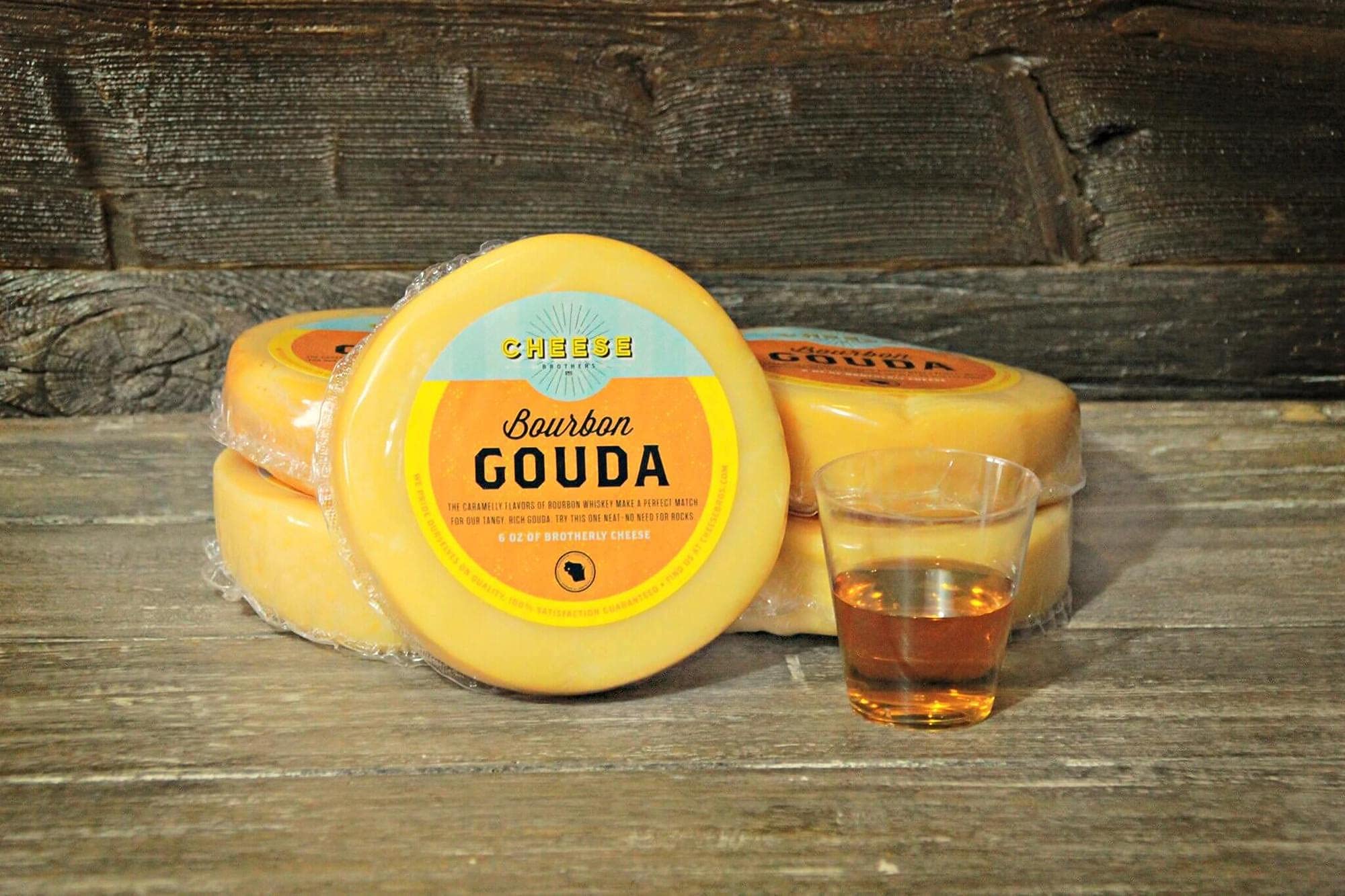 Buy Cheese Bros BOURBON GOUDA, Individually Wrapped Cheese Block. Real ...