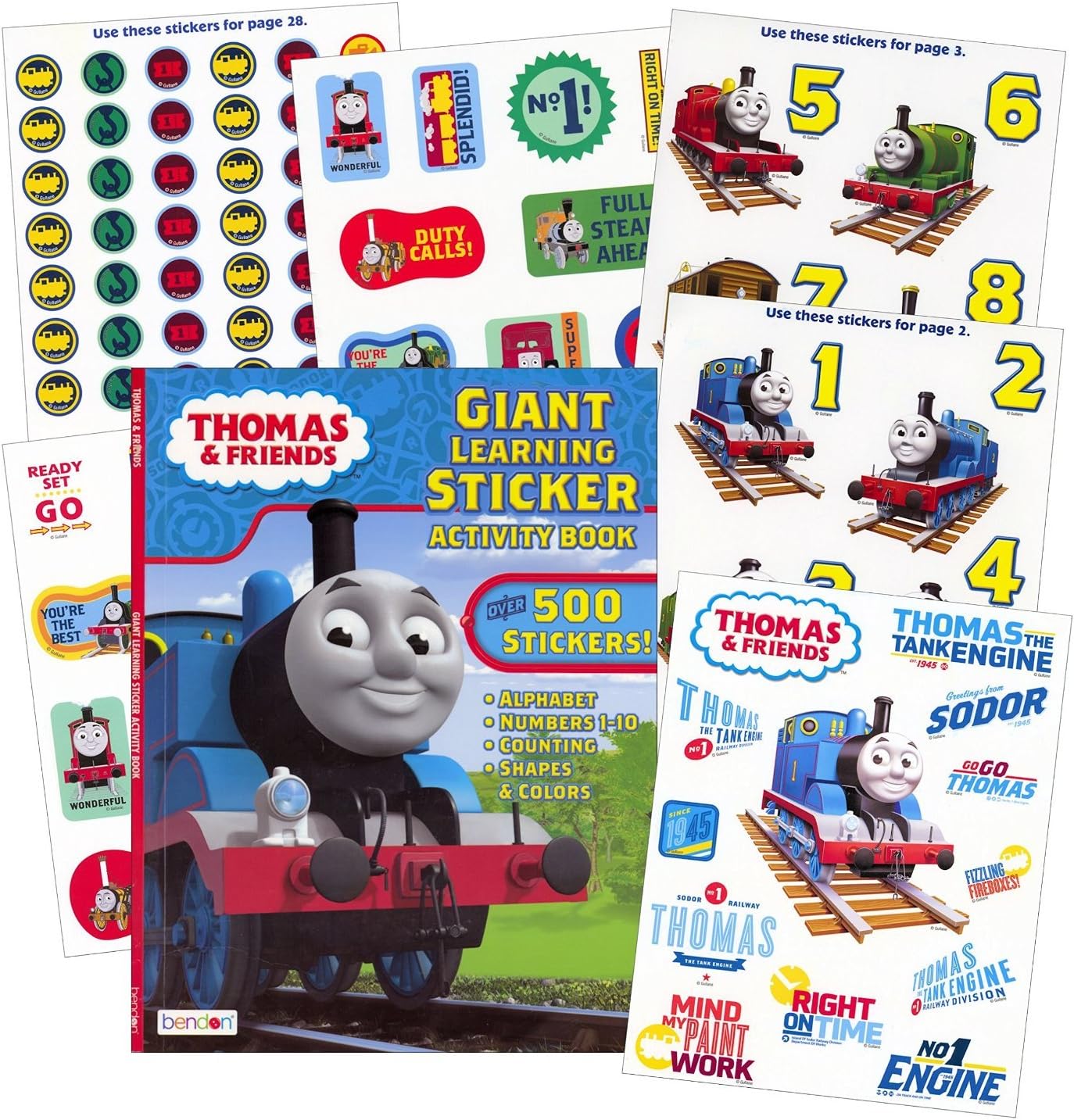 Amazon.com: Bendon Thomas & Friends Giant Learning Sticker Activity ...