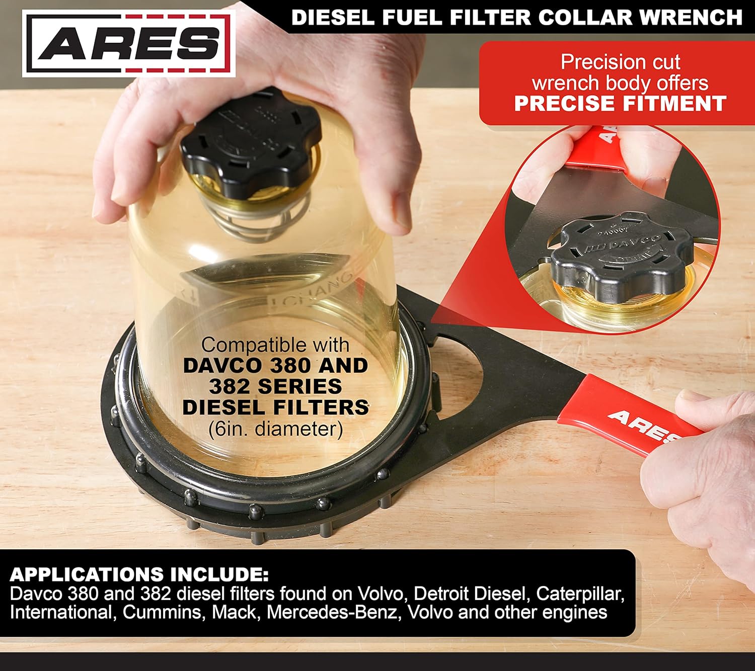 ARES 14024 – Llave de cuello de filtro de combustible diesel, 6 ...