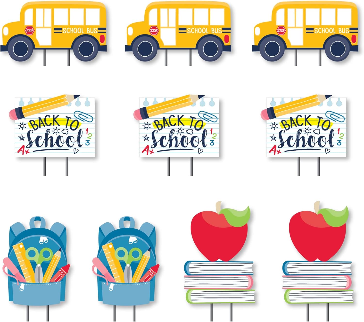 Amazon.com : Big Dot of Happiness Back to School - Backpack, School Bus ...