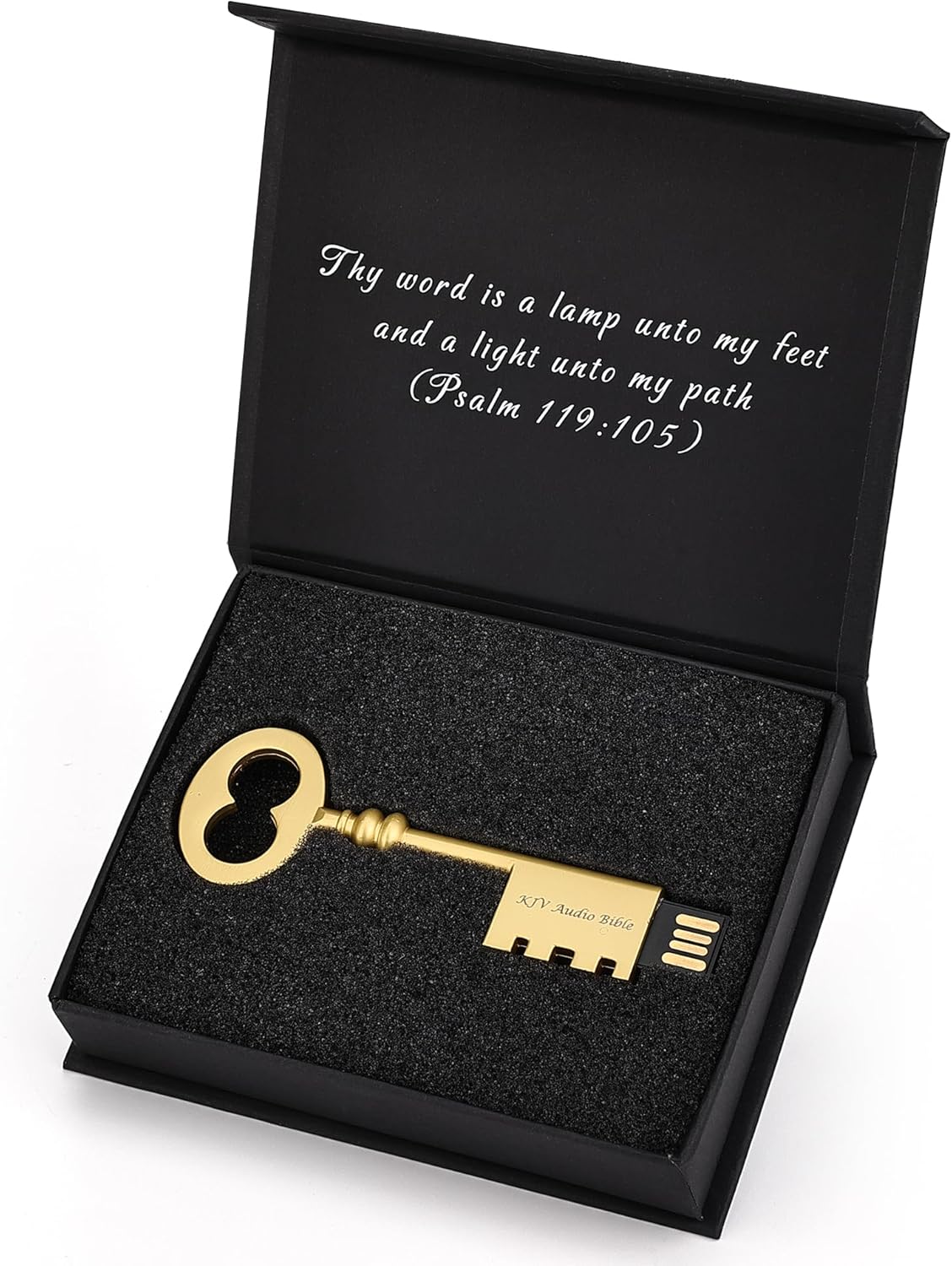Amazon.com: KJV Bible Narrated by Christopher Glyn - Key Shaped USB ...