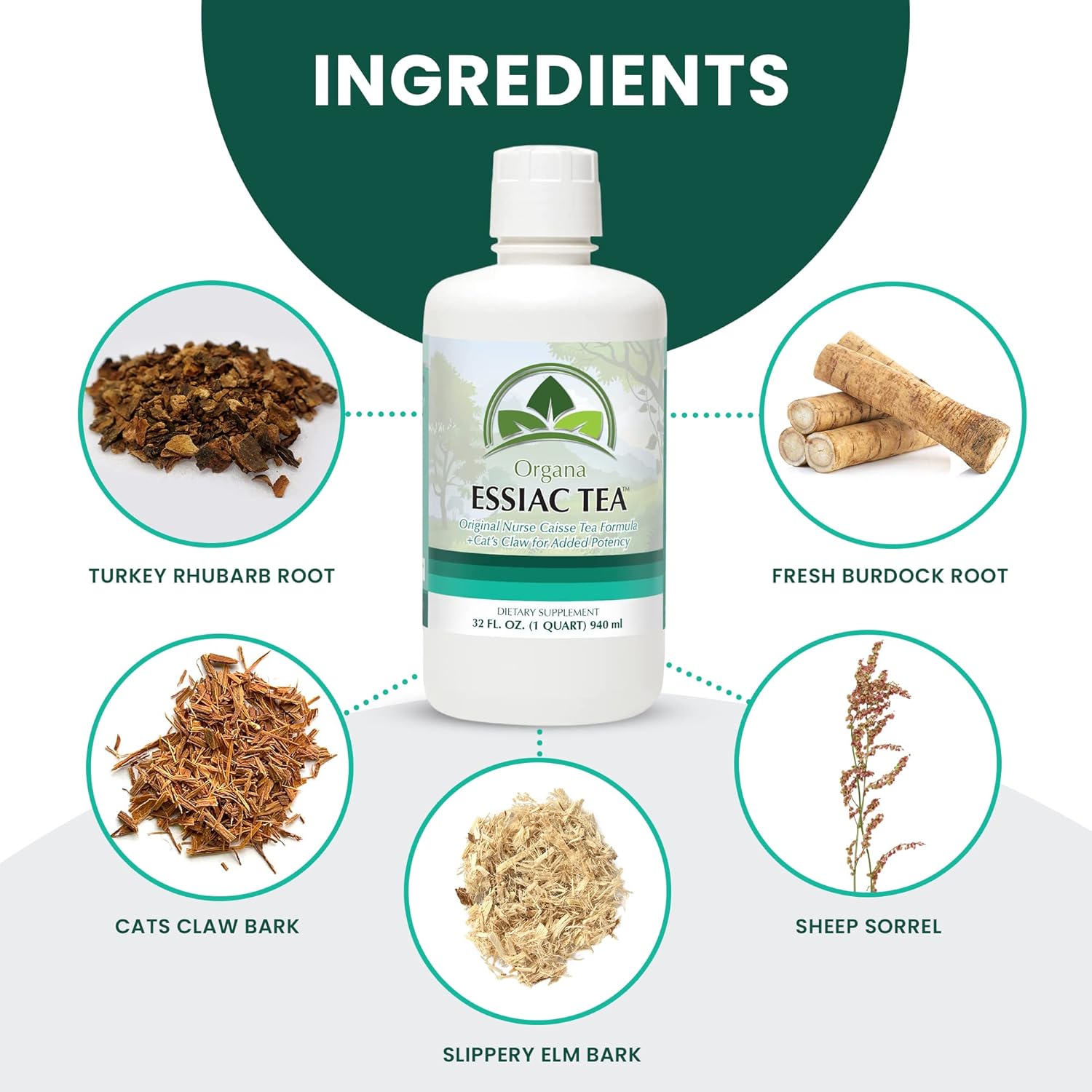 Organa Essiac Herbal Tea Hierbas orgánicas y silvestres Desintoxicación ...