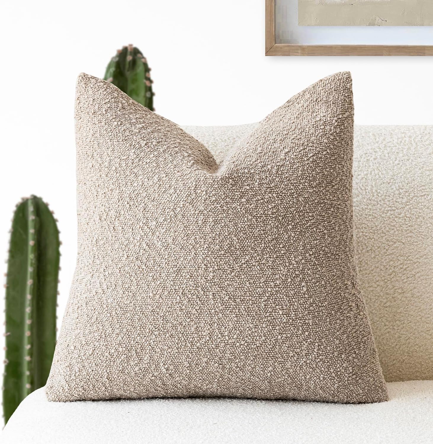 Amazon.com: Foindtower Decorative Boucle Throw Pillow Covers Accent ...