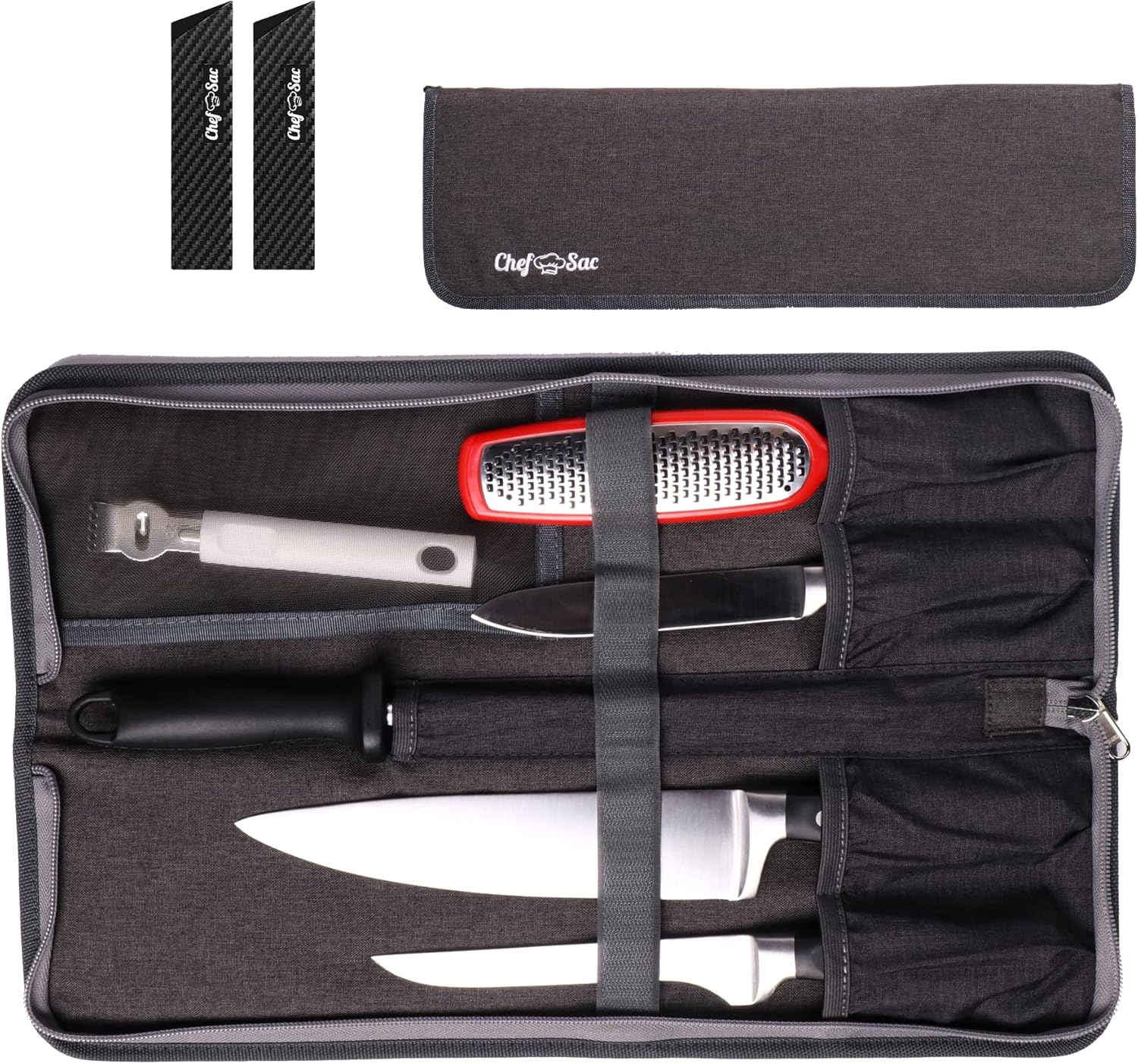 Amazon.com: Chef Sac Chef Knife Folder Case Bag with 2-Pack Knife ...