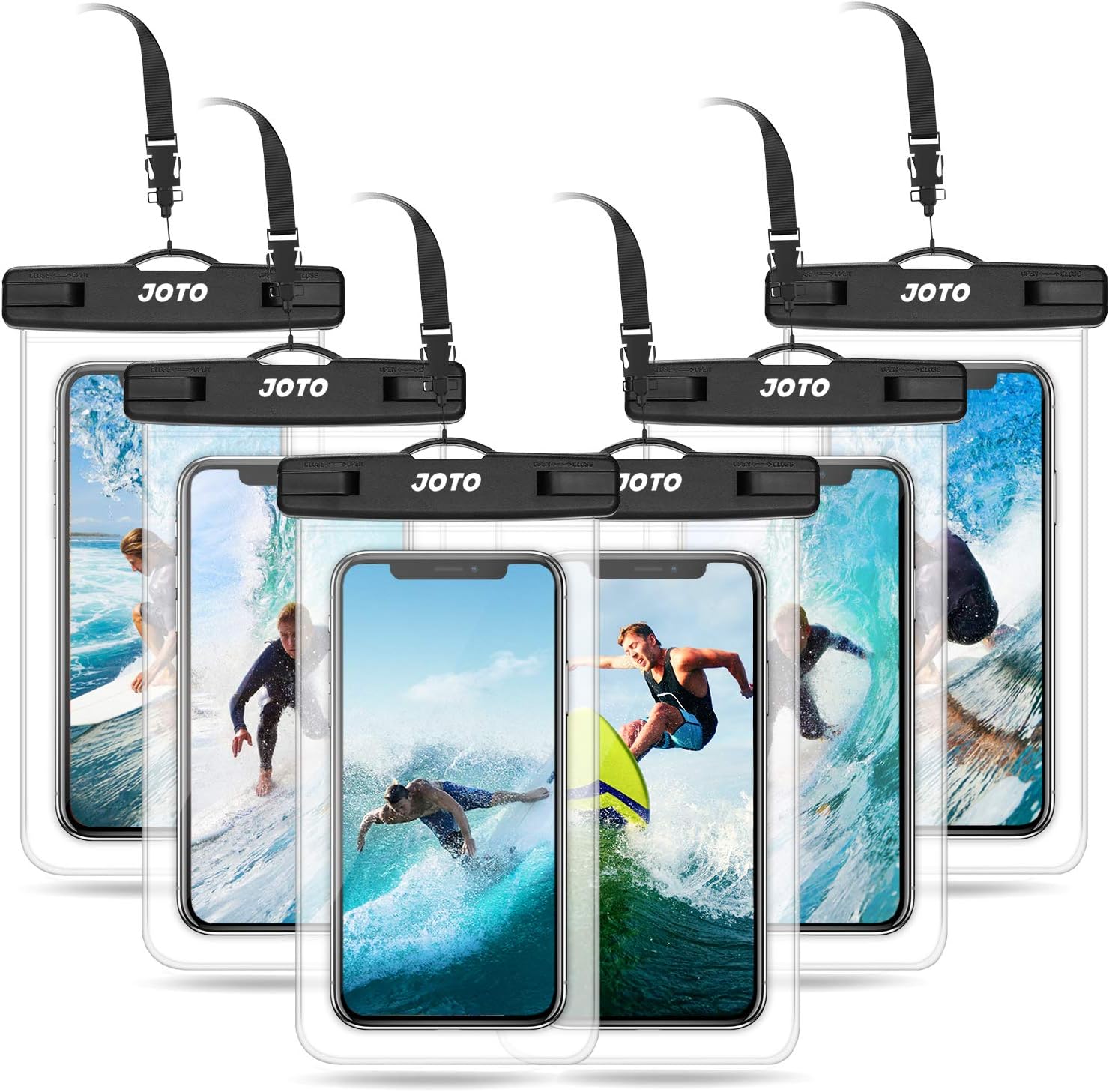 Amazon.com: 5 Pack Universal Waterproof Phone Pouch, Large Phone Dry ...