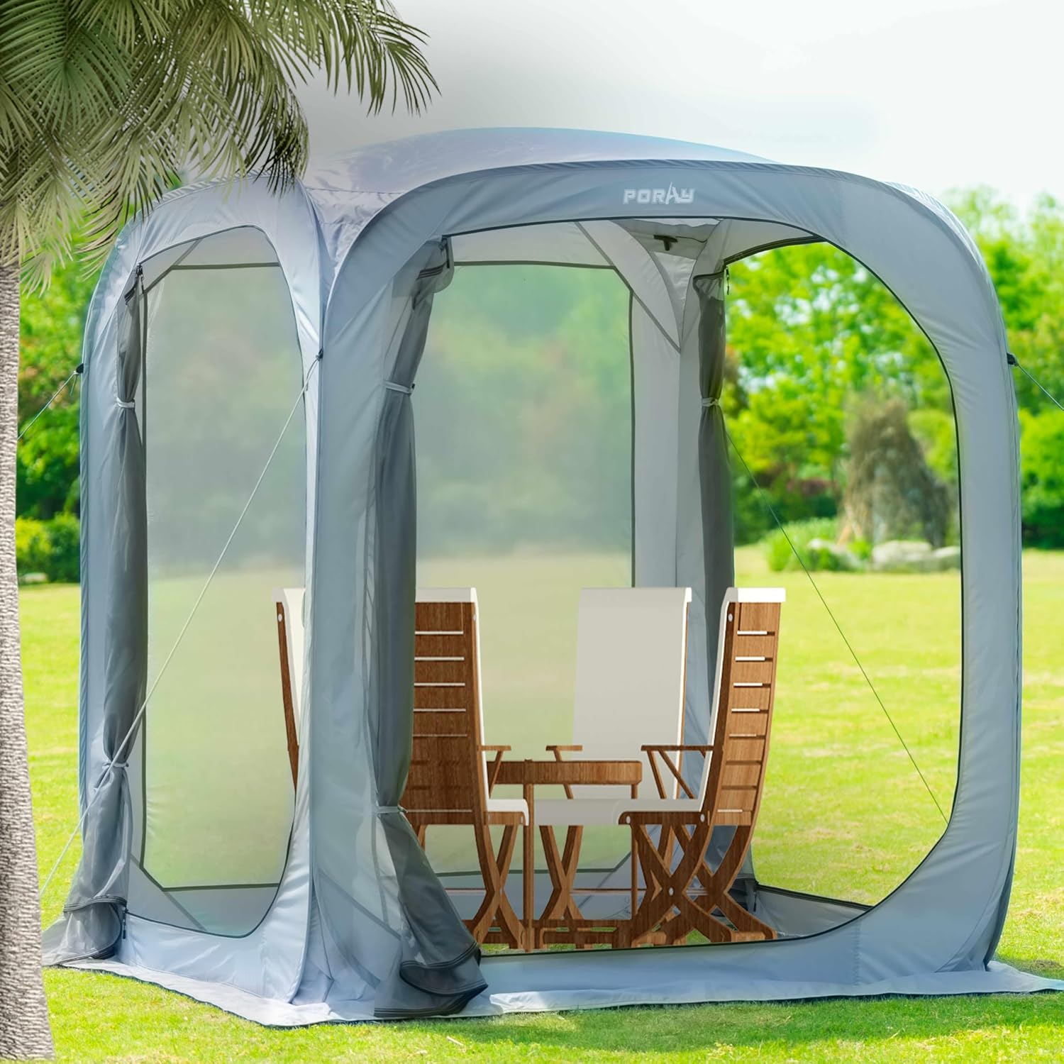 Amazon.com: Poray Screen House Tent Pop Up Sun Shelter with Durable ...