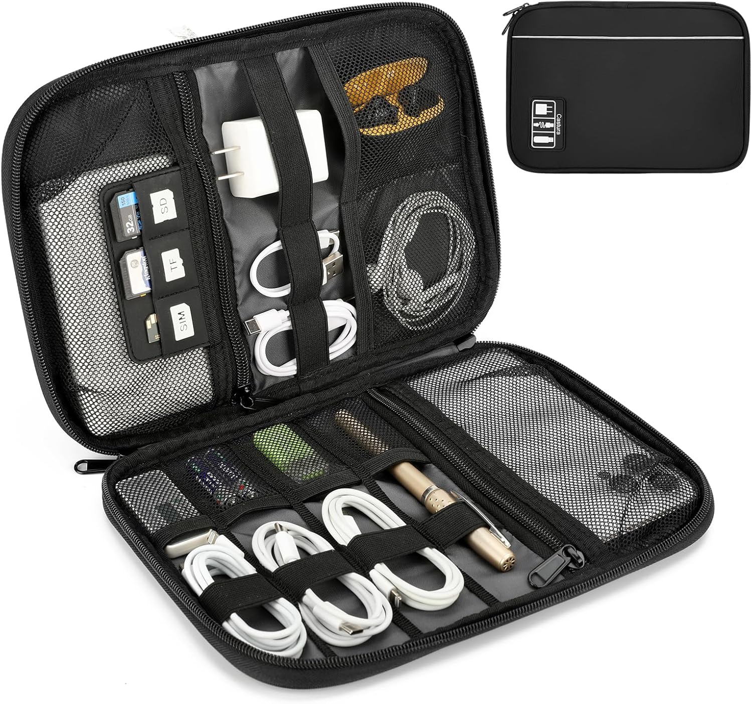 Amazon.com: Castura Electronic Organizer Travel Case, All-in-One ...