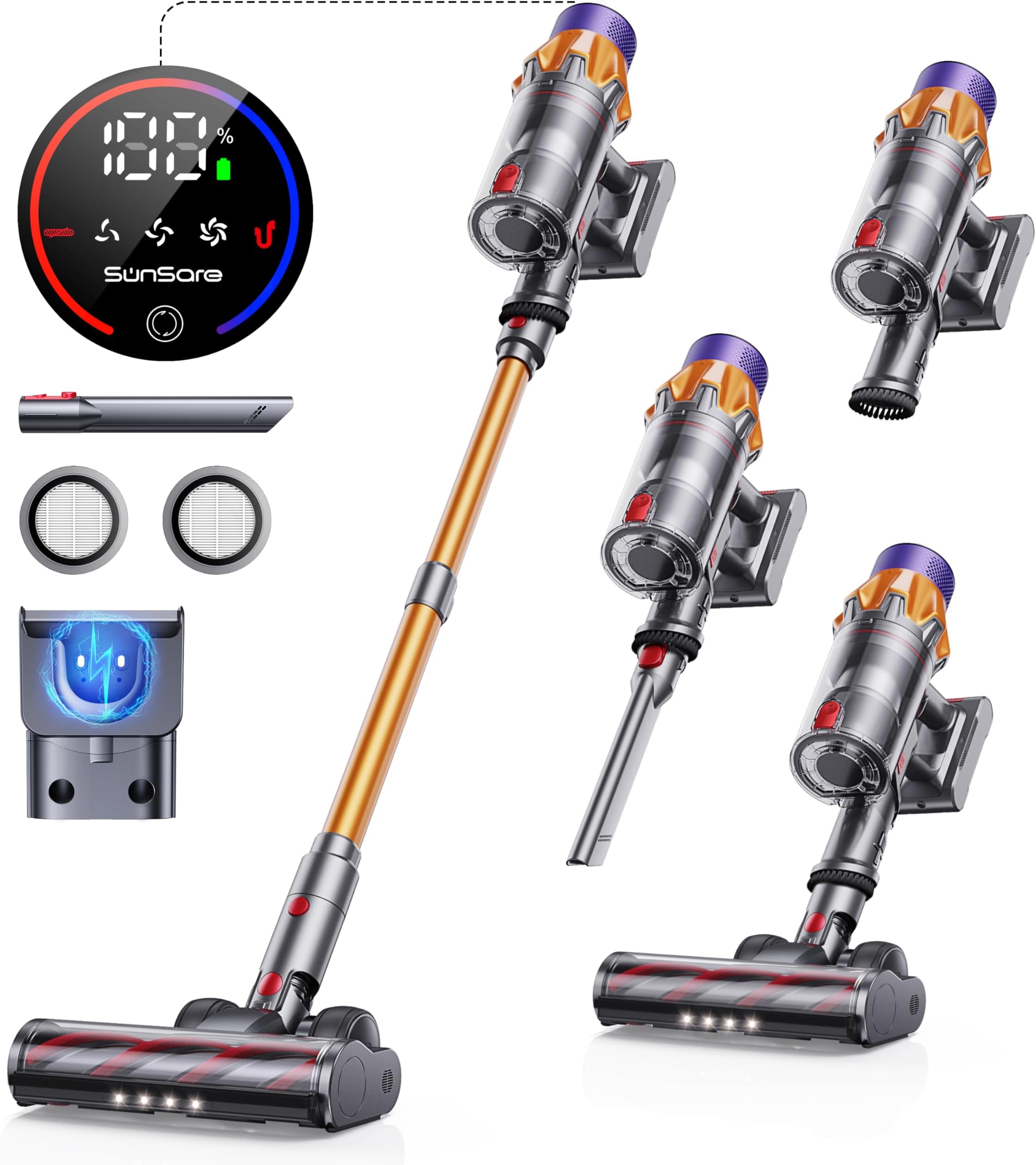 EUREKA NEN180 Bagless Vacuum Cleaner, Lightweight Cylinder Vacuum ...
