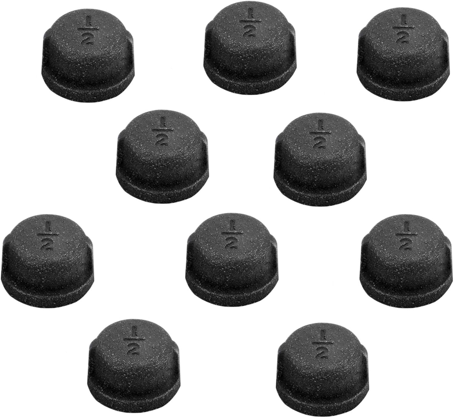 1 2 Inch Black Malleable Iron Cast Pipe Fitting Cap 10 Pack Black Pipe 1-2-inch-black-malleable-iron-cast-pipe-fitting-cap-10-pack-black-pipe