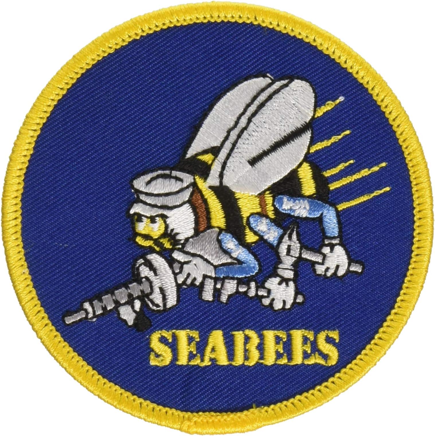 Amazon.com: Seabees (Blue) - 3" Circular Military Patch : Clothing ...