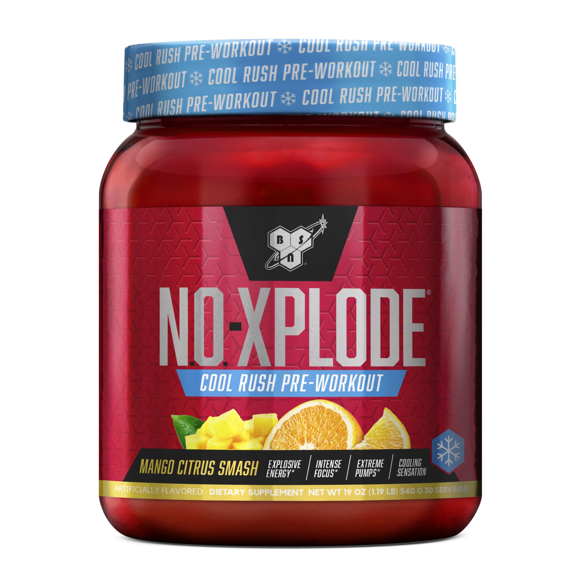 Amazon.com: BSN N.O.-XPLODE Cool Rush Pre Workout Powder, Preworkout ...