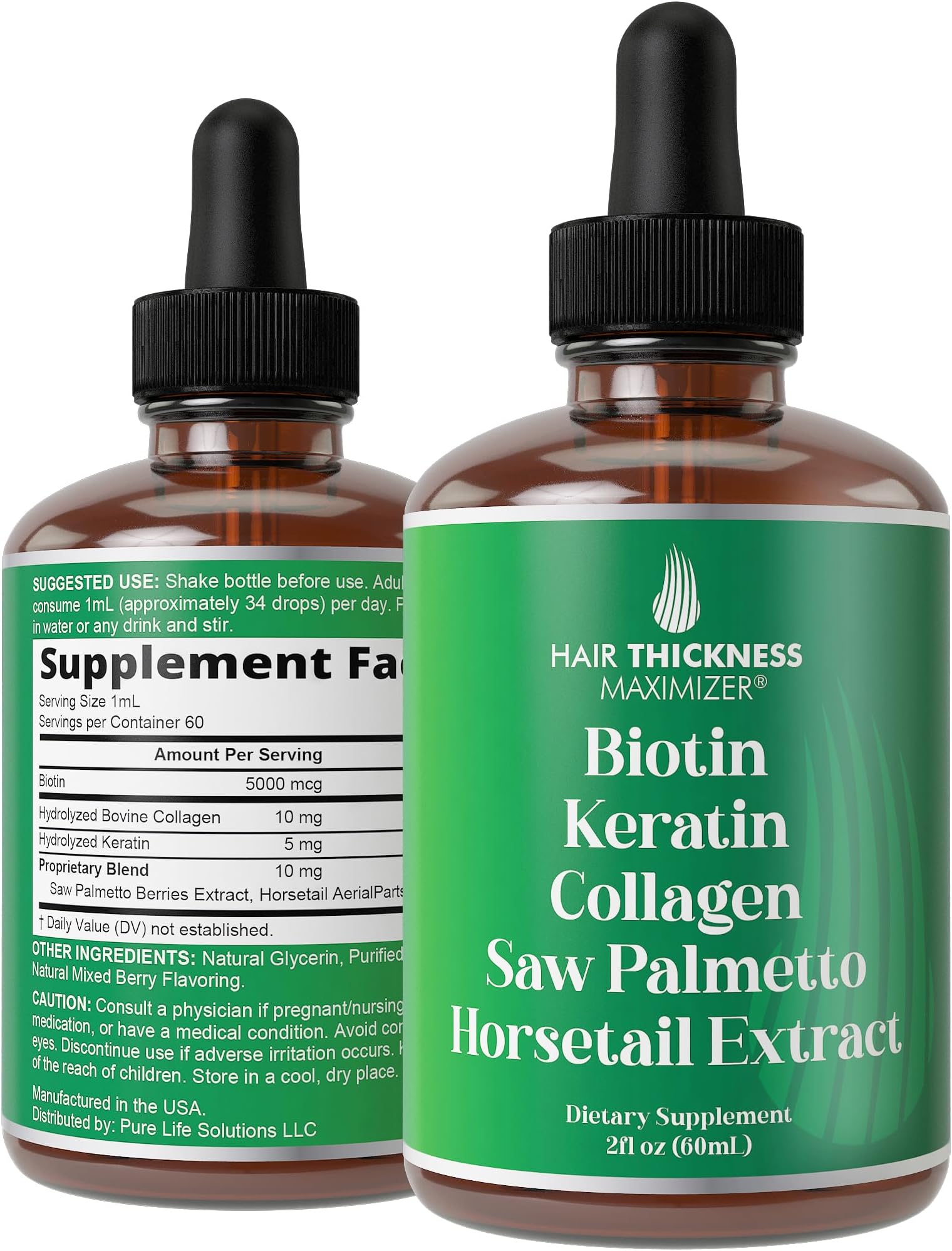 Amazon.com : 5-in-1 Liquid Drops For Hair Growth, Thickening. Pleasant ...