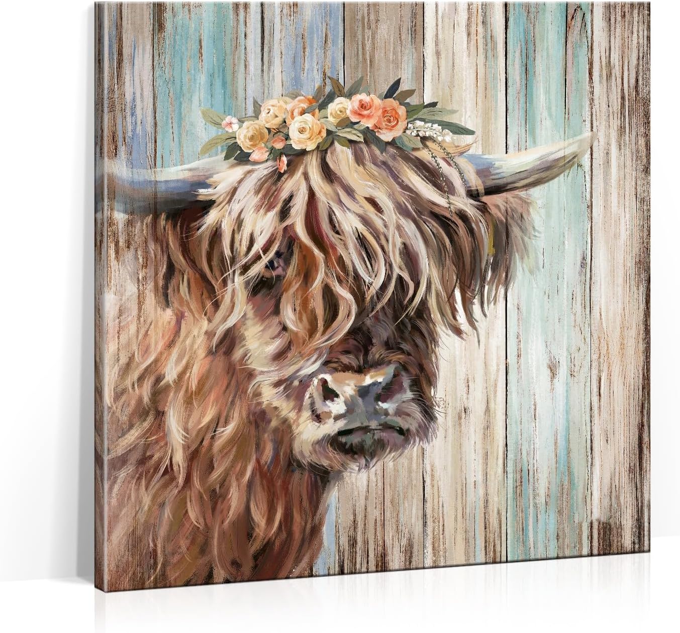 Amazon.com: 3LDECOR Highland Cow Wall Decor Canvas Wall Art is ideal ...
