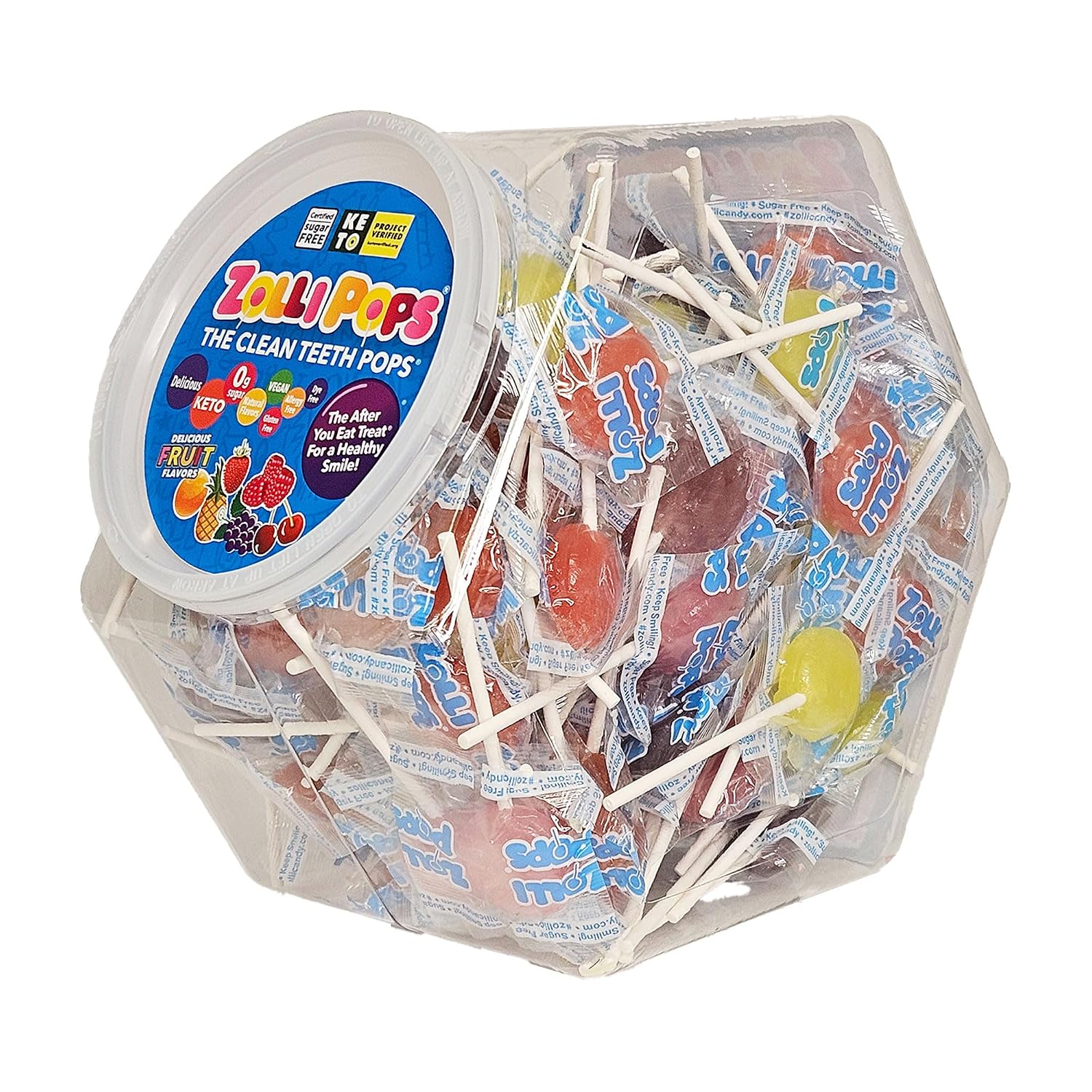 Amazon.com : Zollipops Clean Teeth Pops Sugar Free Candy with Xylitol ...