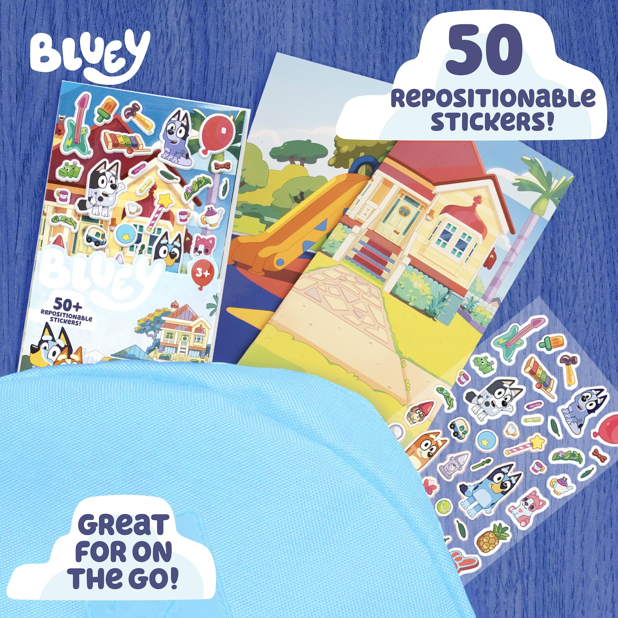 Snapklik.com : Bluey Mini Sticker Playset, 6-Pack, 45 Reusable Puffy ...