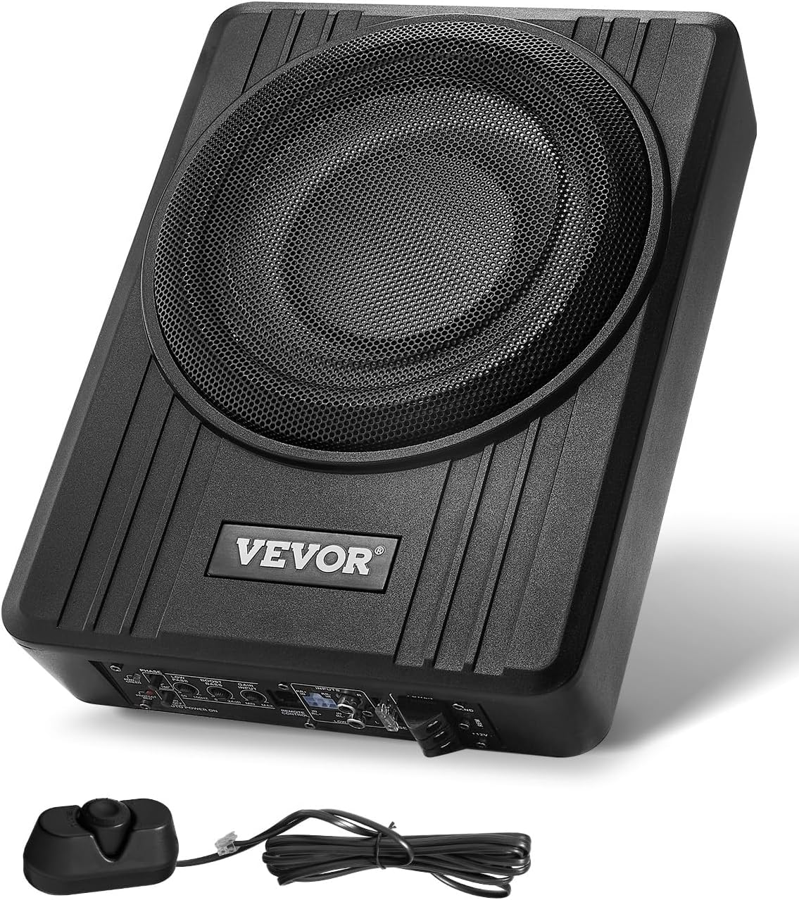 VEVOR 10" 300W Underseat Car Subwoofer, Slim Powered Car Subwoofers ...