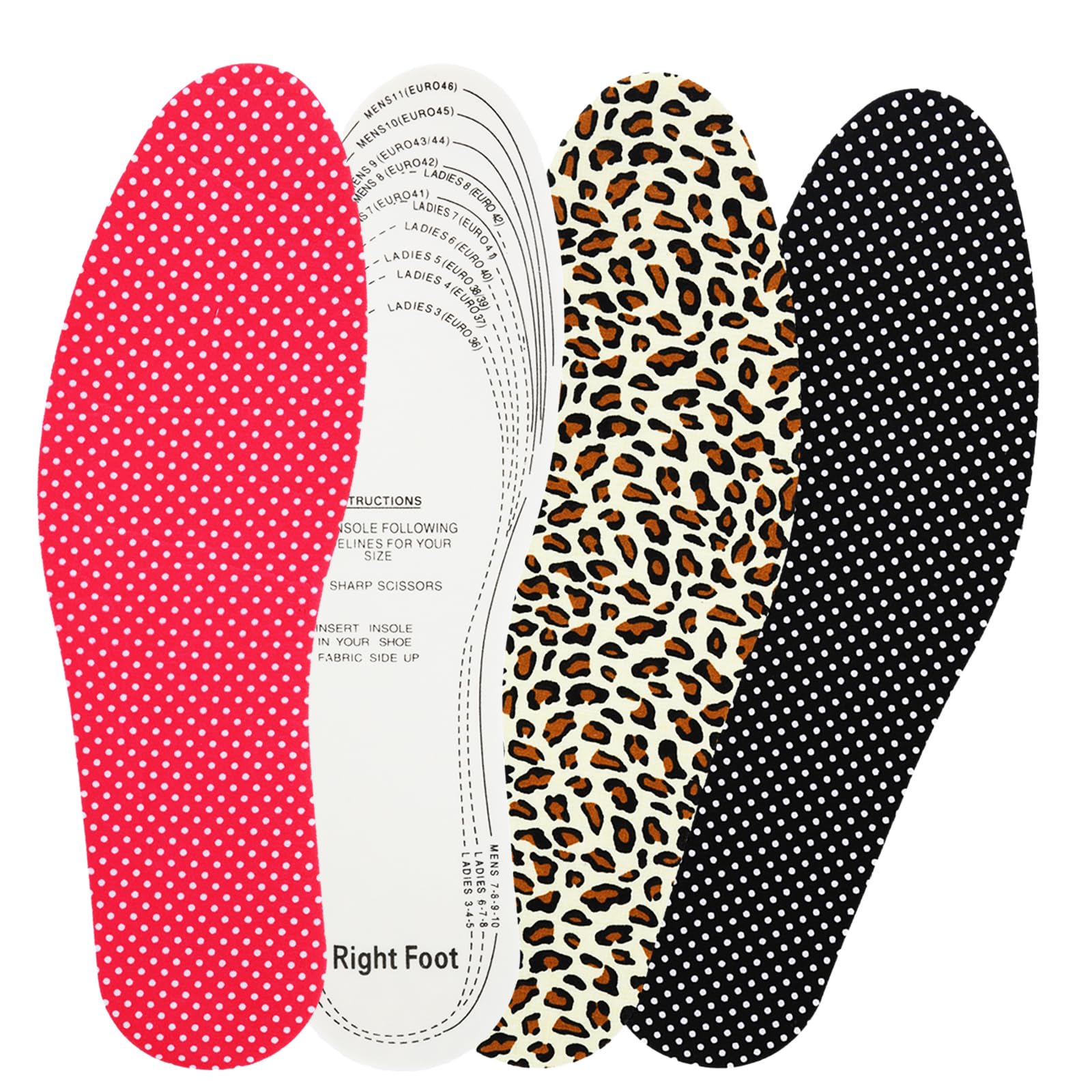 3 Pieces Shoe Inserts Anti Odour Insoles Cut to Fit Insoles Breathable ...