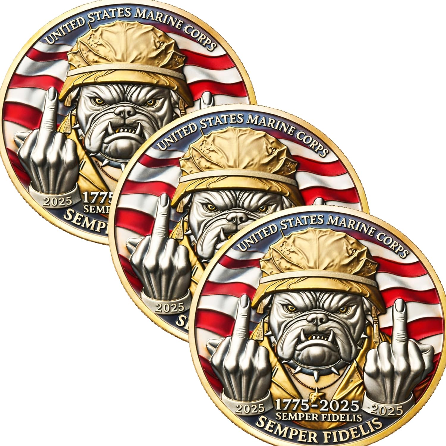 Marine Corps 250th Anniversary Coins,USMC Military Challenge Coins ...