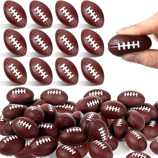 Amazon.com: 100 Pack Mini Foam Footballs Bulk 1.5 Mini Stress Ball ...