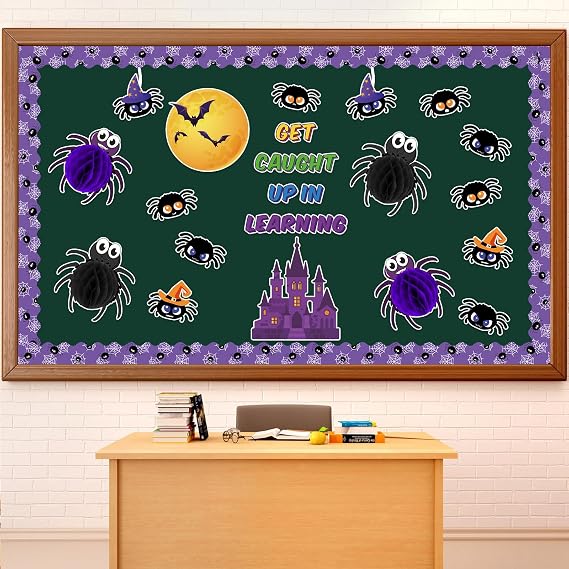 Amazon.com: Halloween Bulletin Board Decorations Get Caught Up in ...