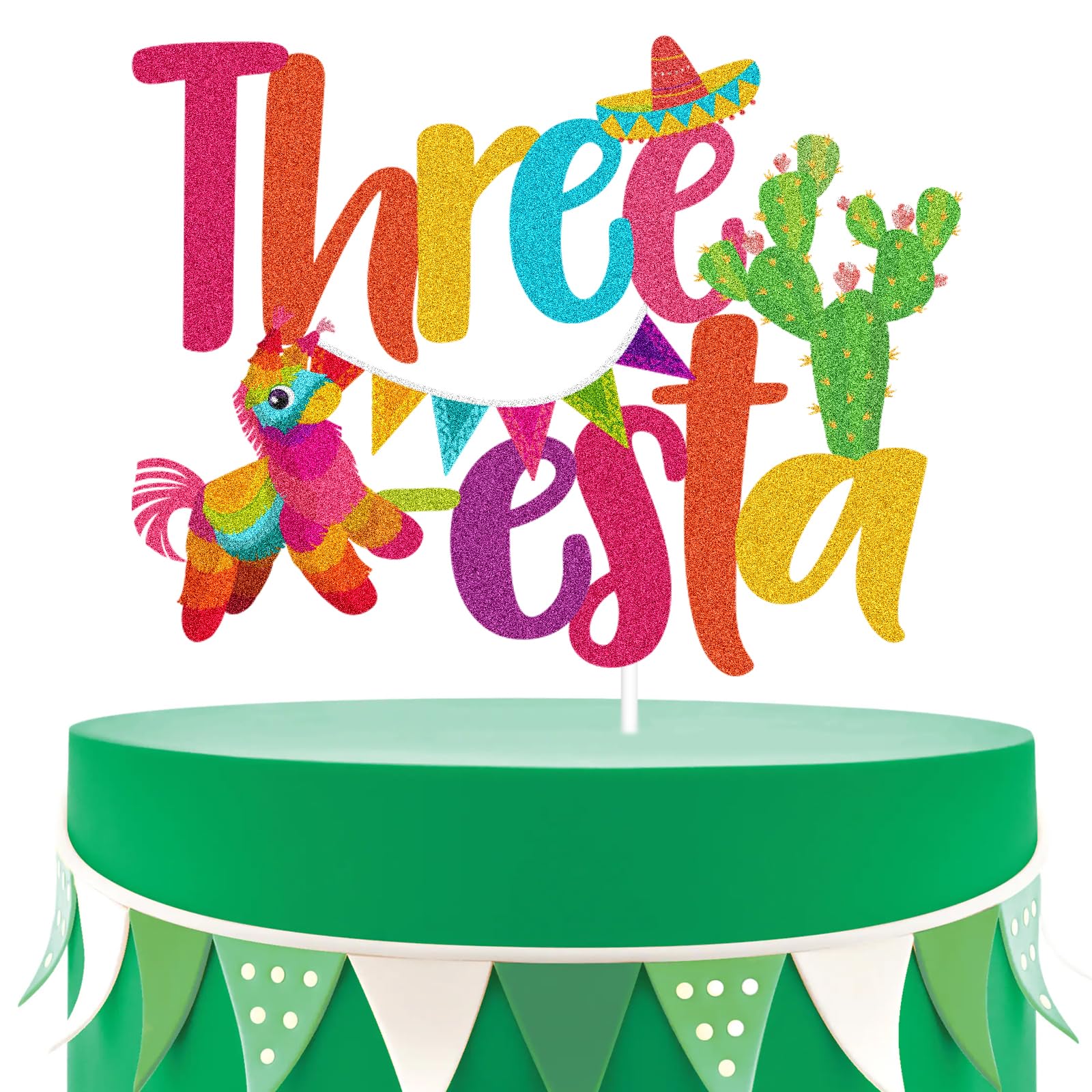 Snapklik.com : Three-esta Happy 3rd Birthday Cake Topper - Mexican ...