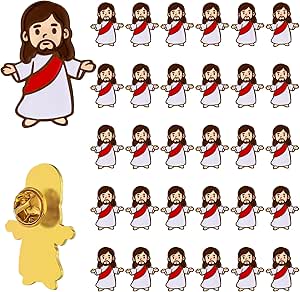 Amazon.com: Canlierr 30 Pcs Religious Jesus Pins Bulk Christian Lapel ...
