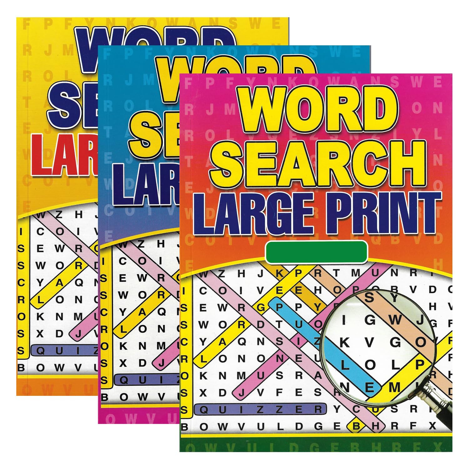 WF Graham Pack of 3 Assorted A4 Large Print Word Search Books for ...