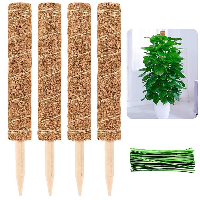Buy Alphatool 4 Pcs 16.5 Inches Coir Totem Pole- Coir Moss Totem Pole ...