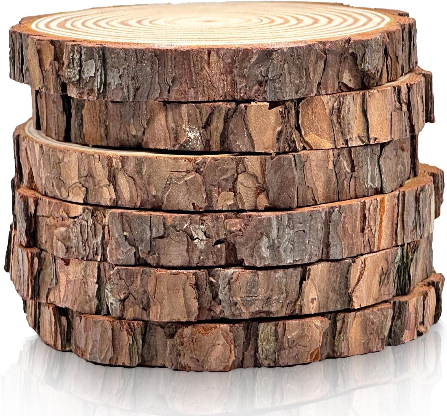 Amazon.com: DSYIL 6 Pack Unfinished Wood Slices Large, 6.3-7 Inch Round ...