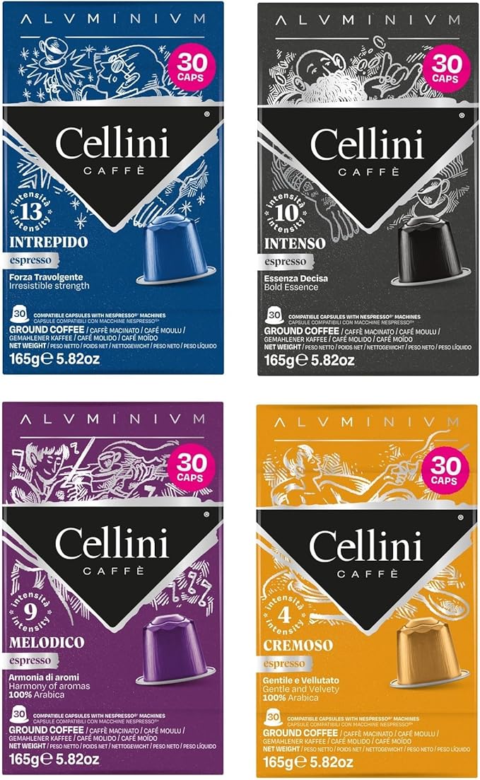 Café Cellini Capsules Aluminium Compatibles Nespresso - Kit de ...