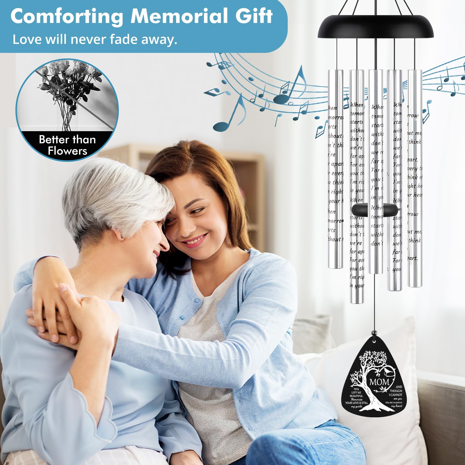 Snapklik.com : Memorial Gifts Wind Chimes - Sympathy Gift For Loss Of ...