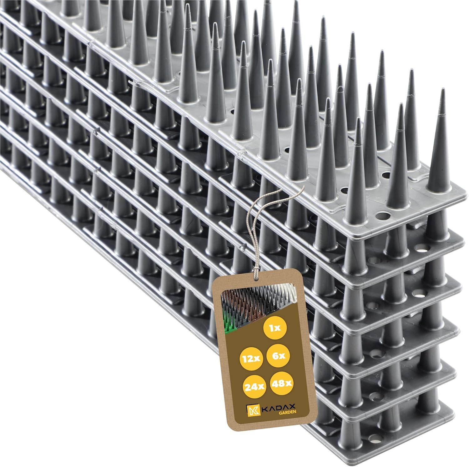 KADAX Plastic Bird Defence 51 x 4 x 3.5cm Animal Defence 3 Row Spikes ...