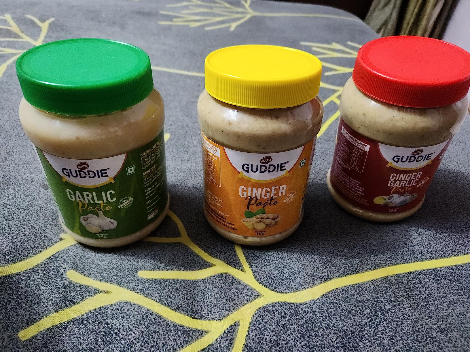 Nutty Guddie Ginger Garlic Paste 1Kgs (Pack of 3 Pcs 1Kg) Naturally ...