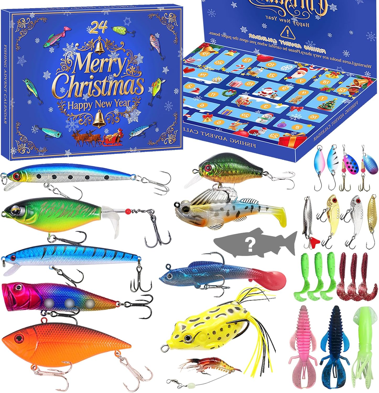 Advent Calendar 2025 Fishing Lure,24 Days of Fishing Lure Advent ...