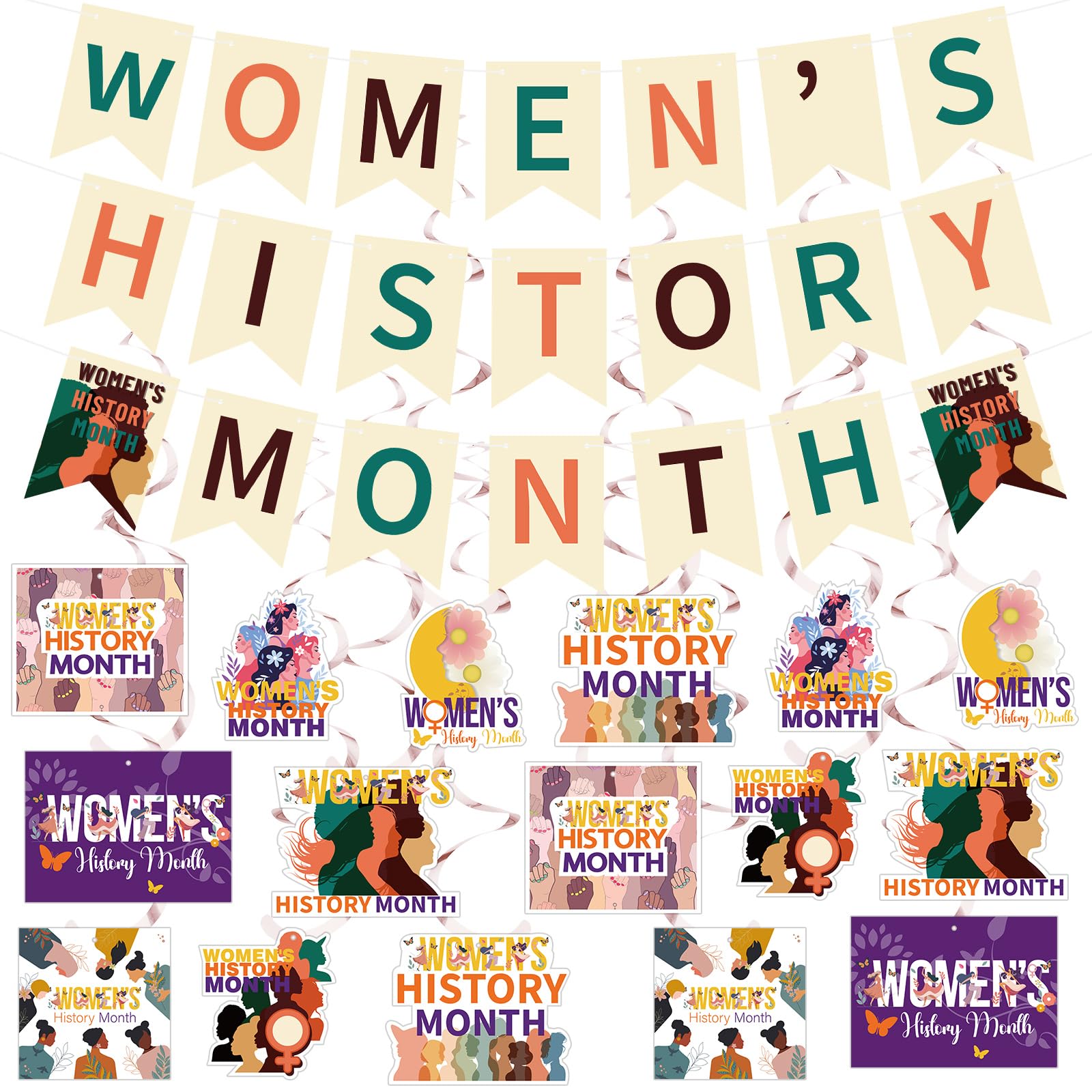 Amazon.com : Affrolling 35 pcs Women's History Month Decorations ...