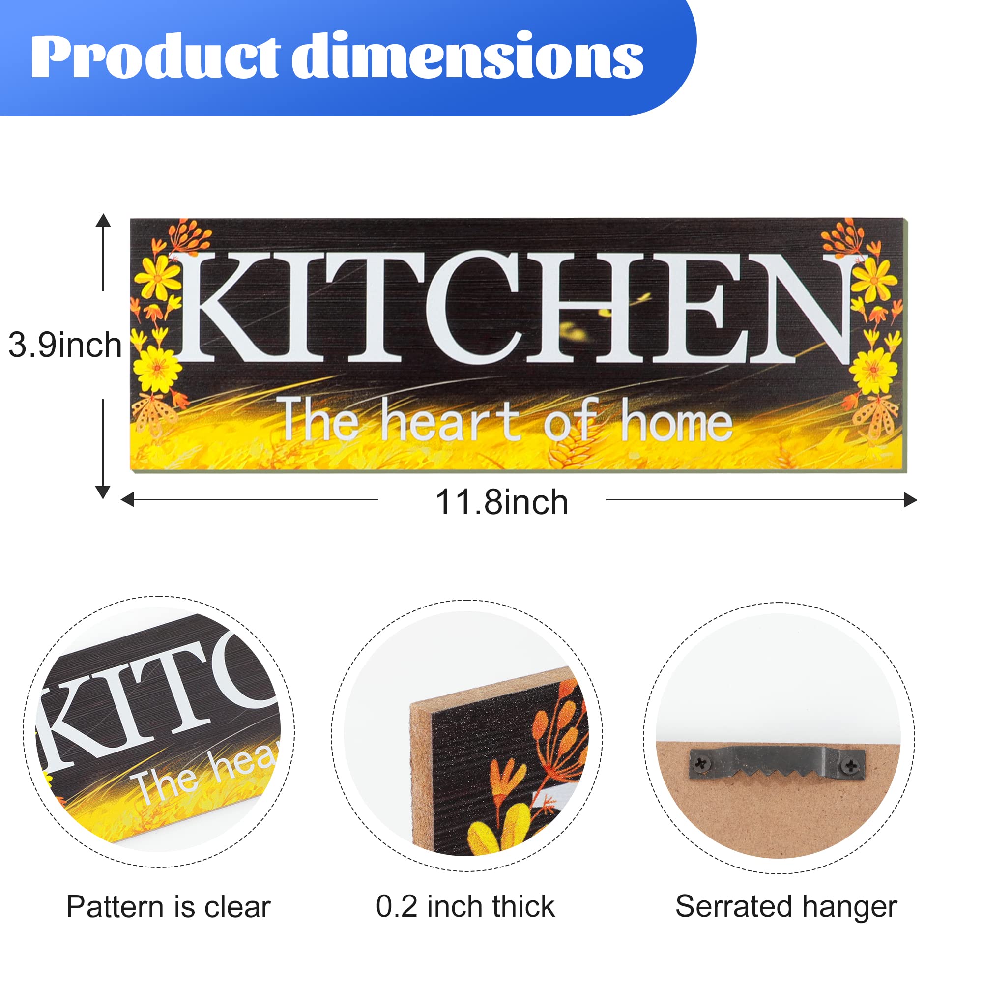 Snapklik.com : Fubeasi Wood Kitchen Sign Kitchen Signs For Above ...