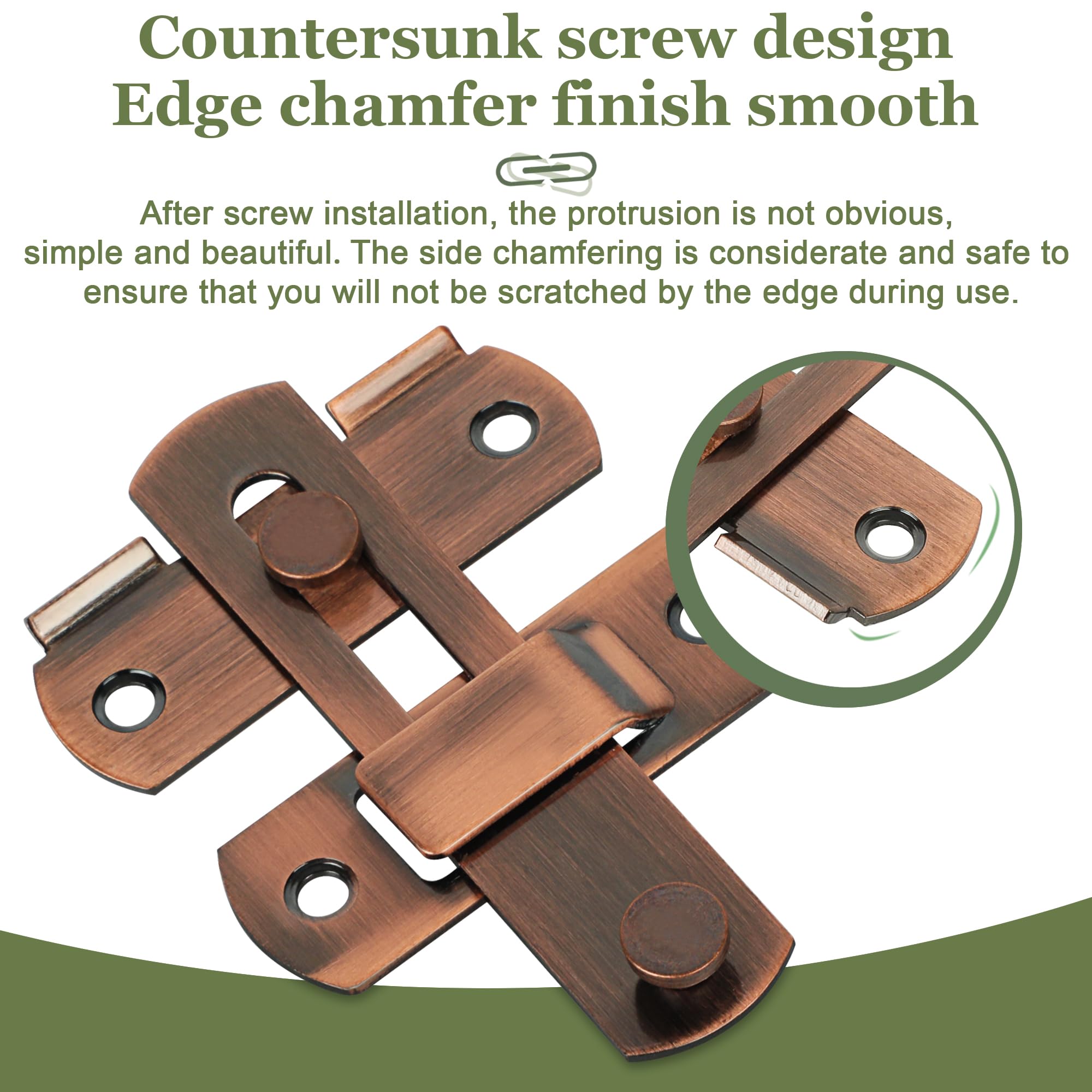 Snapklik.com : 4 Inch Flip Latch Gate Latches, Safety Door Latch For ...