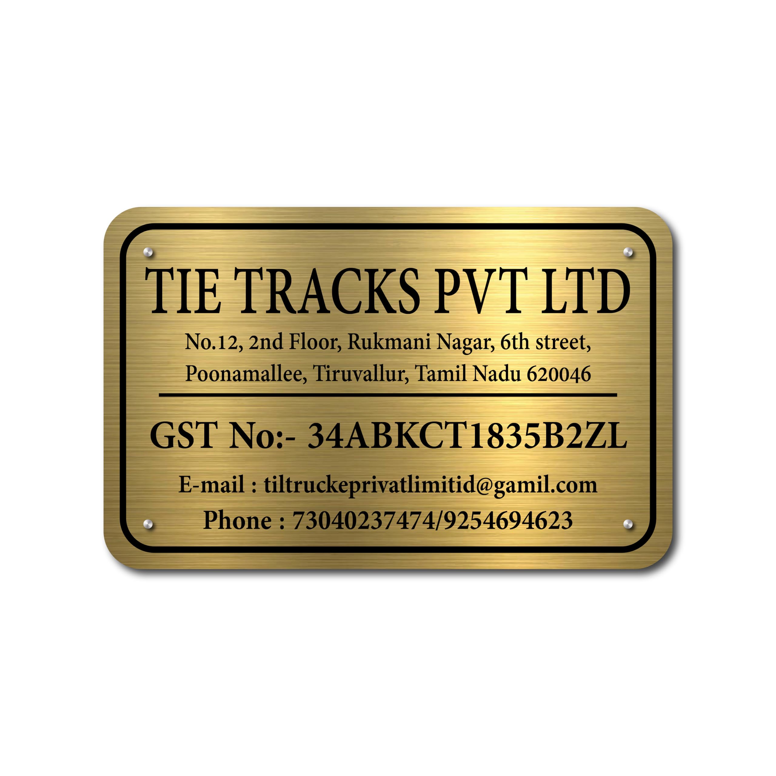 Welcomewallz GST Name Board | Company Name Plate With GST ...